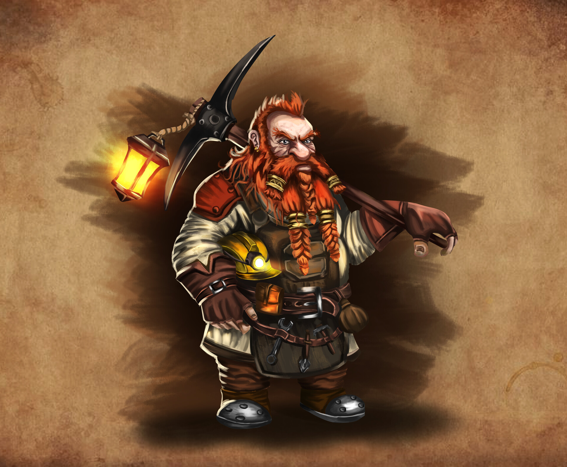 ArtStation - Dwarf miner remake.