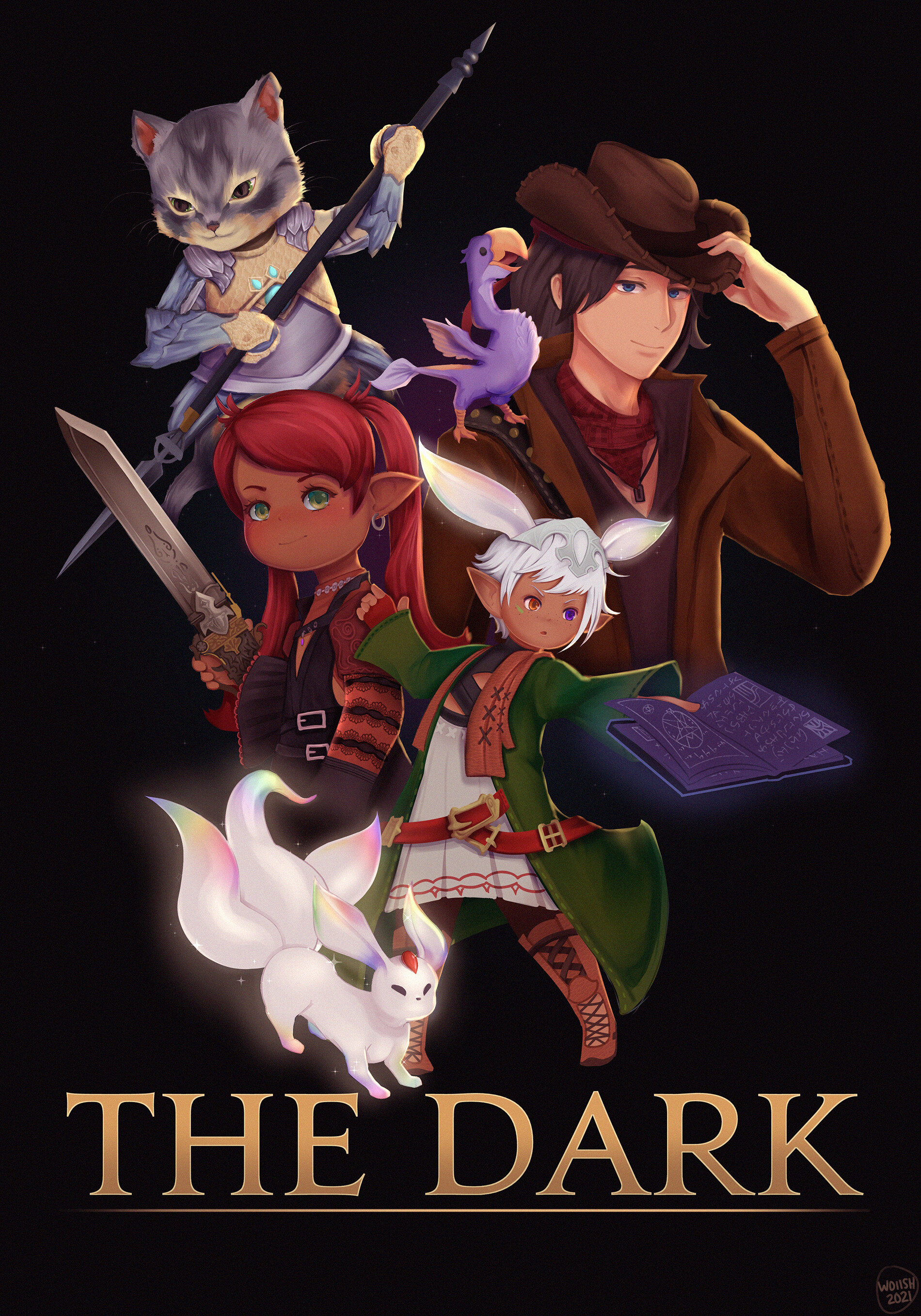 ArtStation - Final Fantasy DnD Poster Commission
