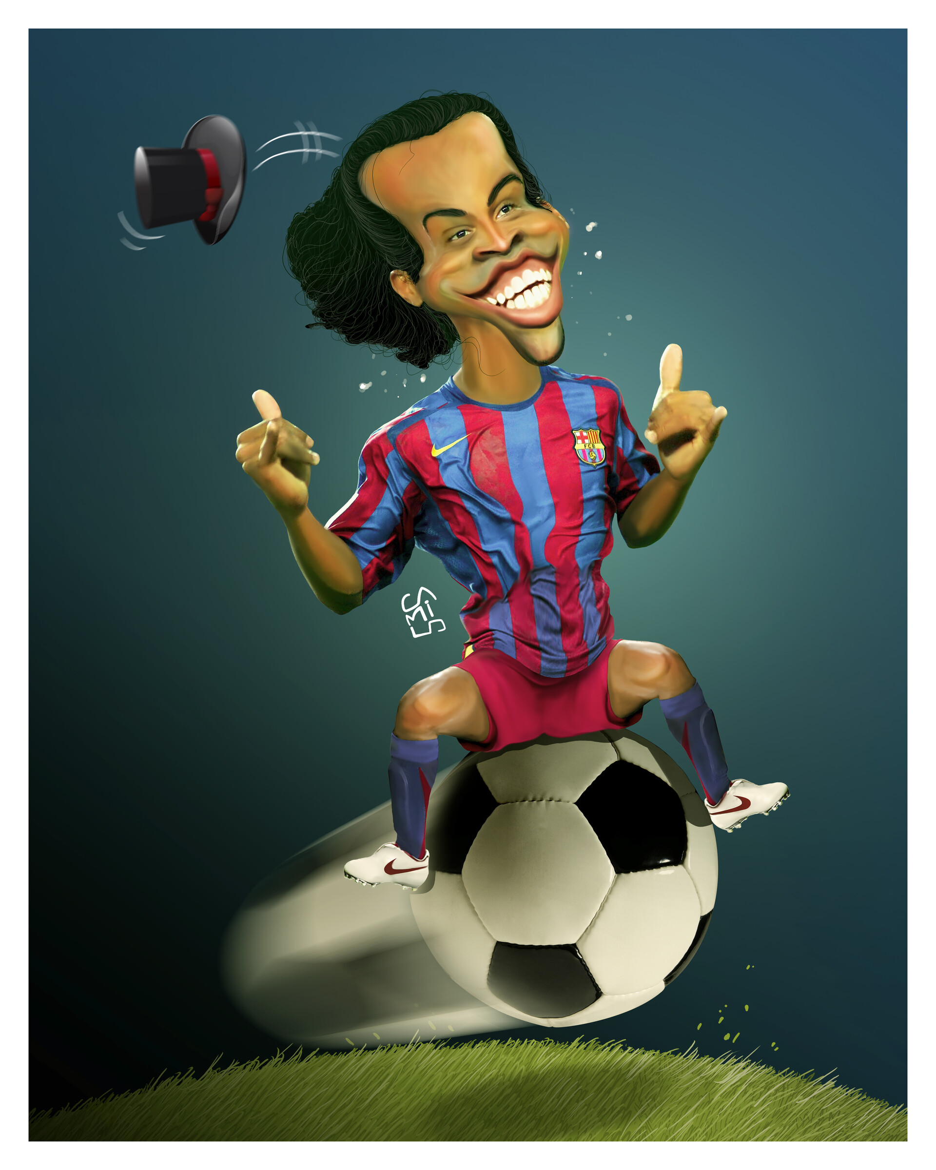 ArtStation - RONALDINHO CARICATURE