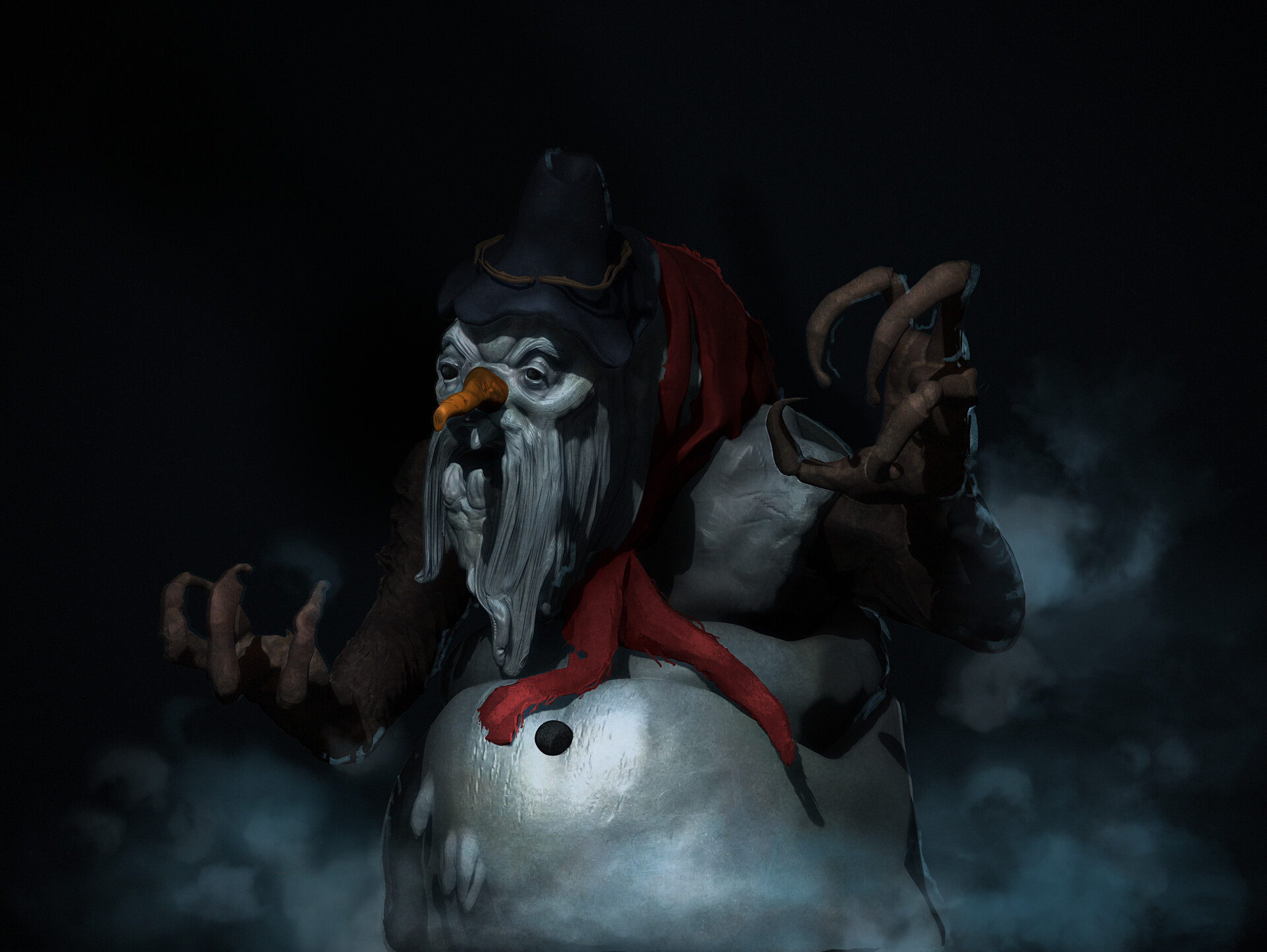 Evil Snowman Sketch