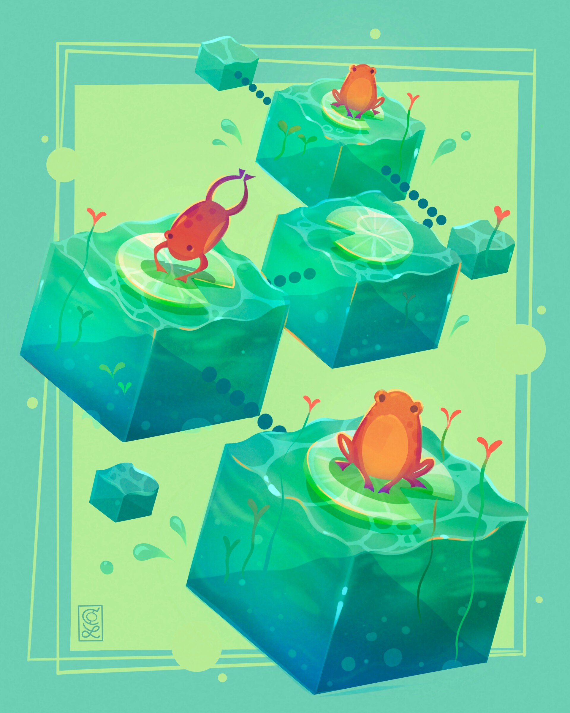 ArtStation - Hopscotch Frogs