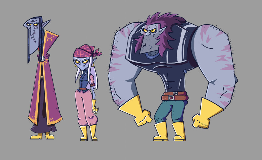 ArtStation - Dungeon Cleaners - Character Concepts for TV show