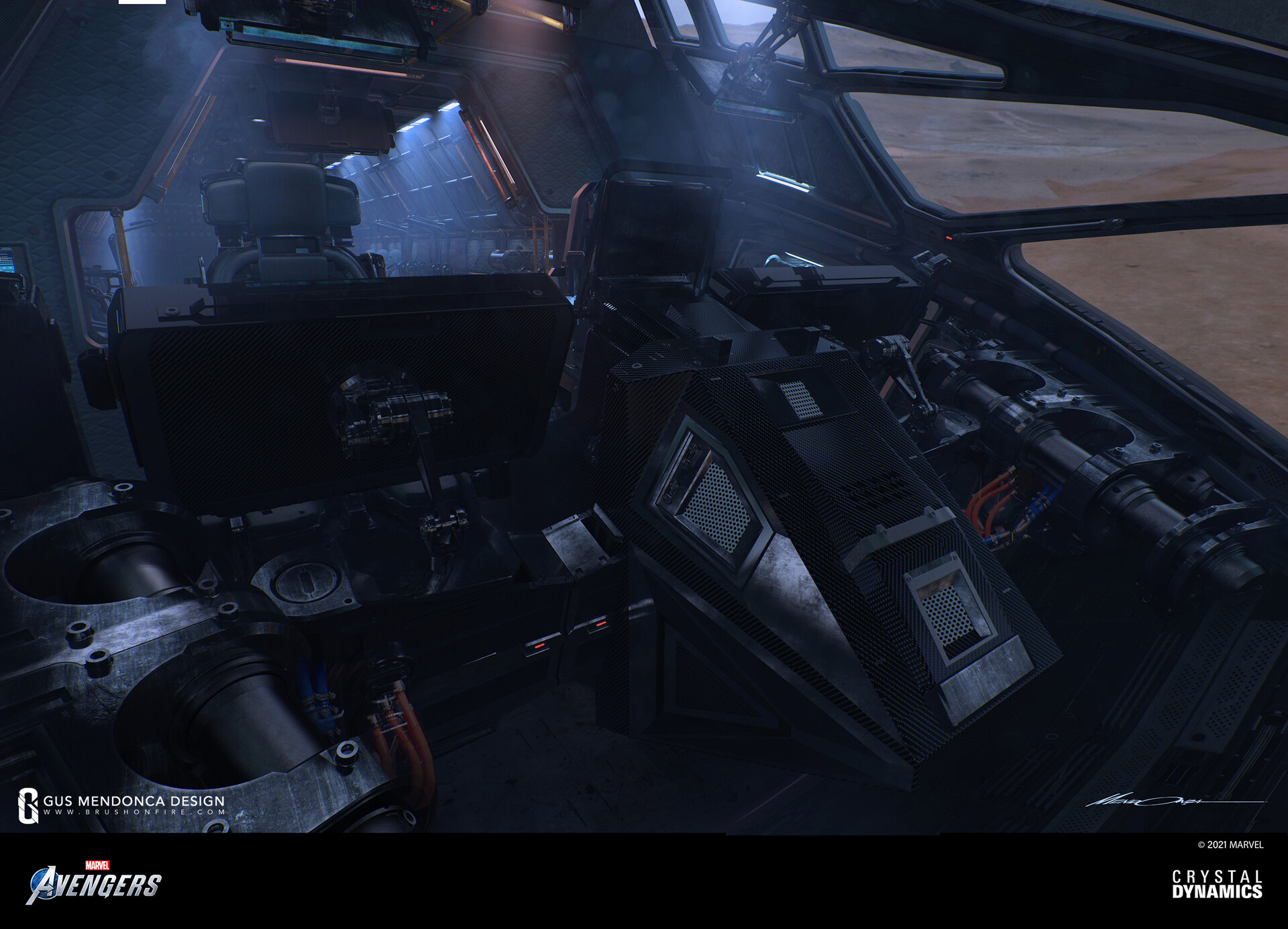 GUS MENDONCA - Avengers Quinjet Interior Design