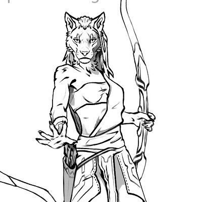 skyrim female khajiit coloring pages