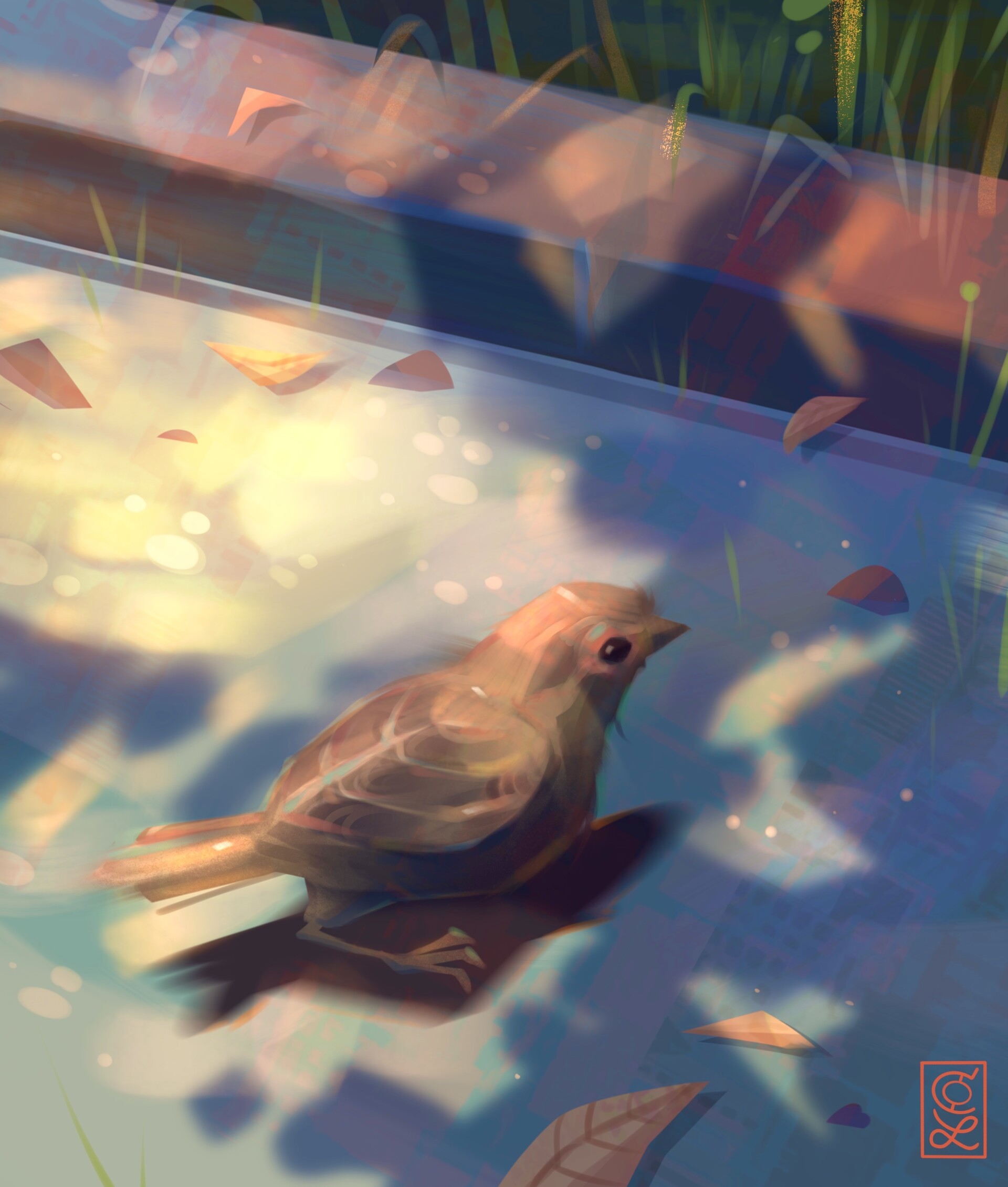 ArtStation - Sparrow in dappled light