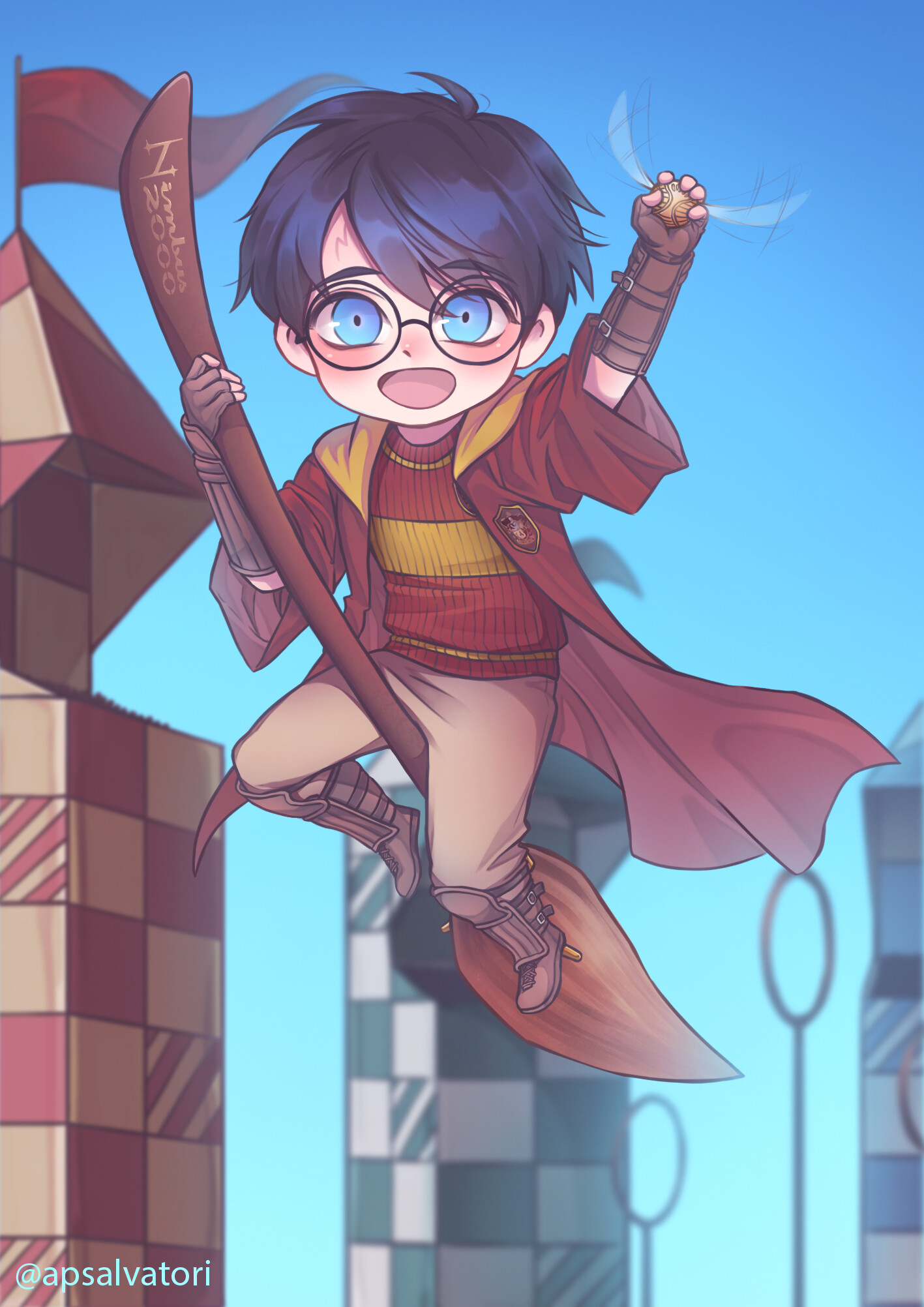 how to draw harry potter chibi