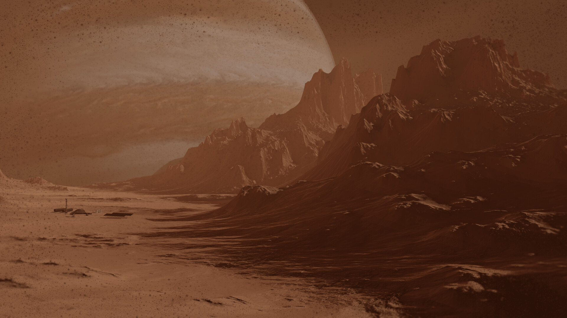 ArtStation - Jupiter Moon Base.