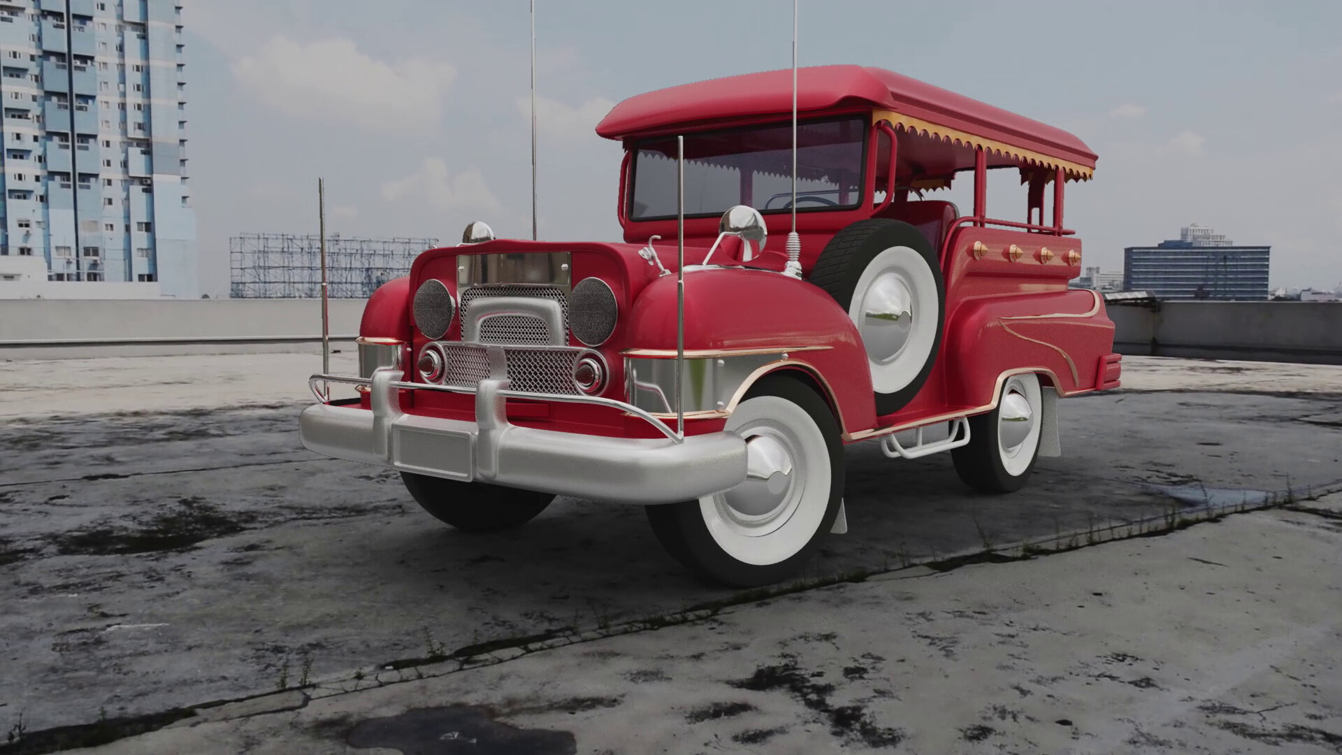 ArtStation - Jeepney At Rooftop