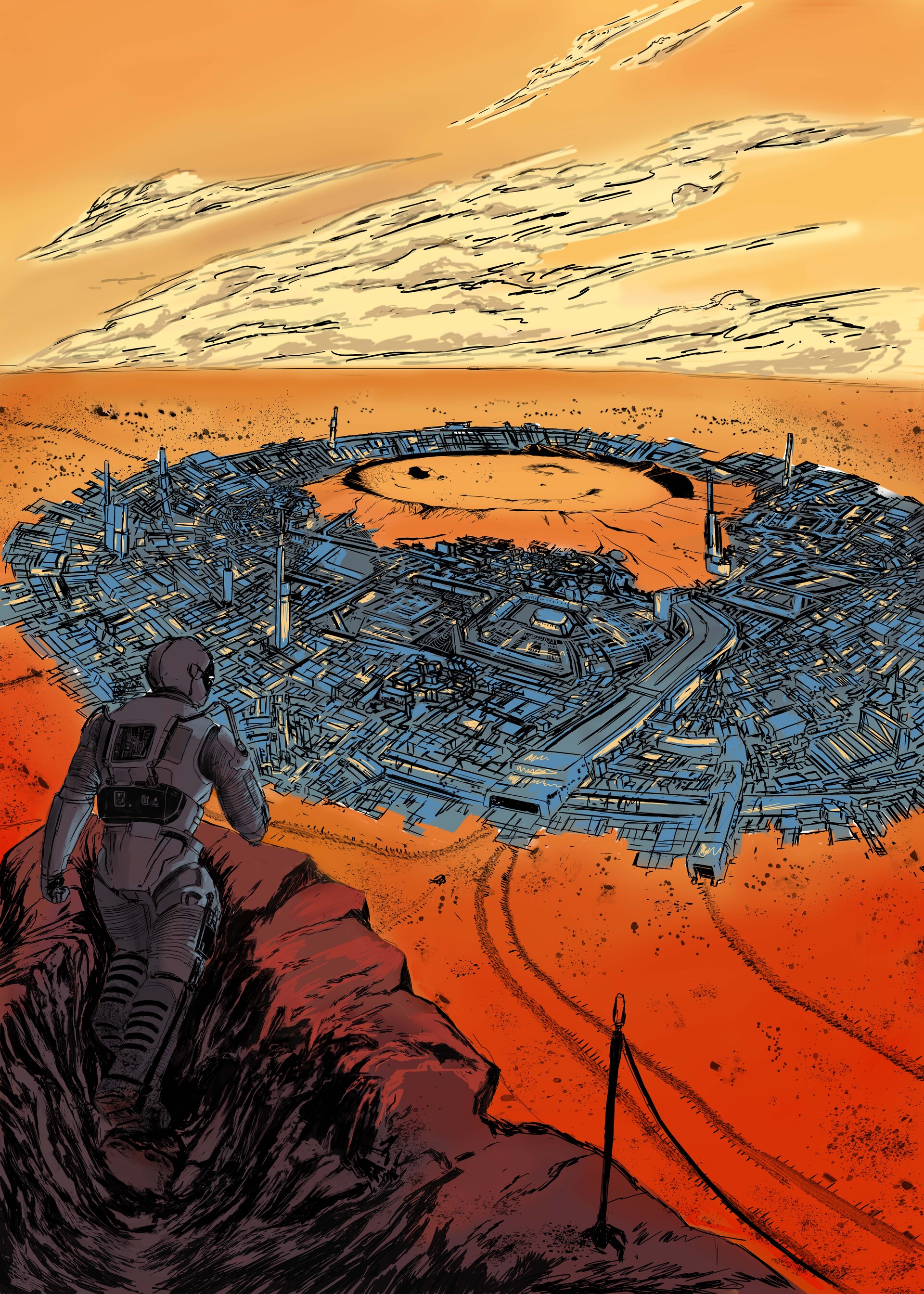 ArtStation - Series of Sci-FI illustrations for Uni : N°1 MARS