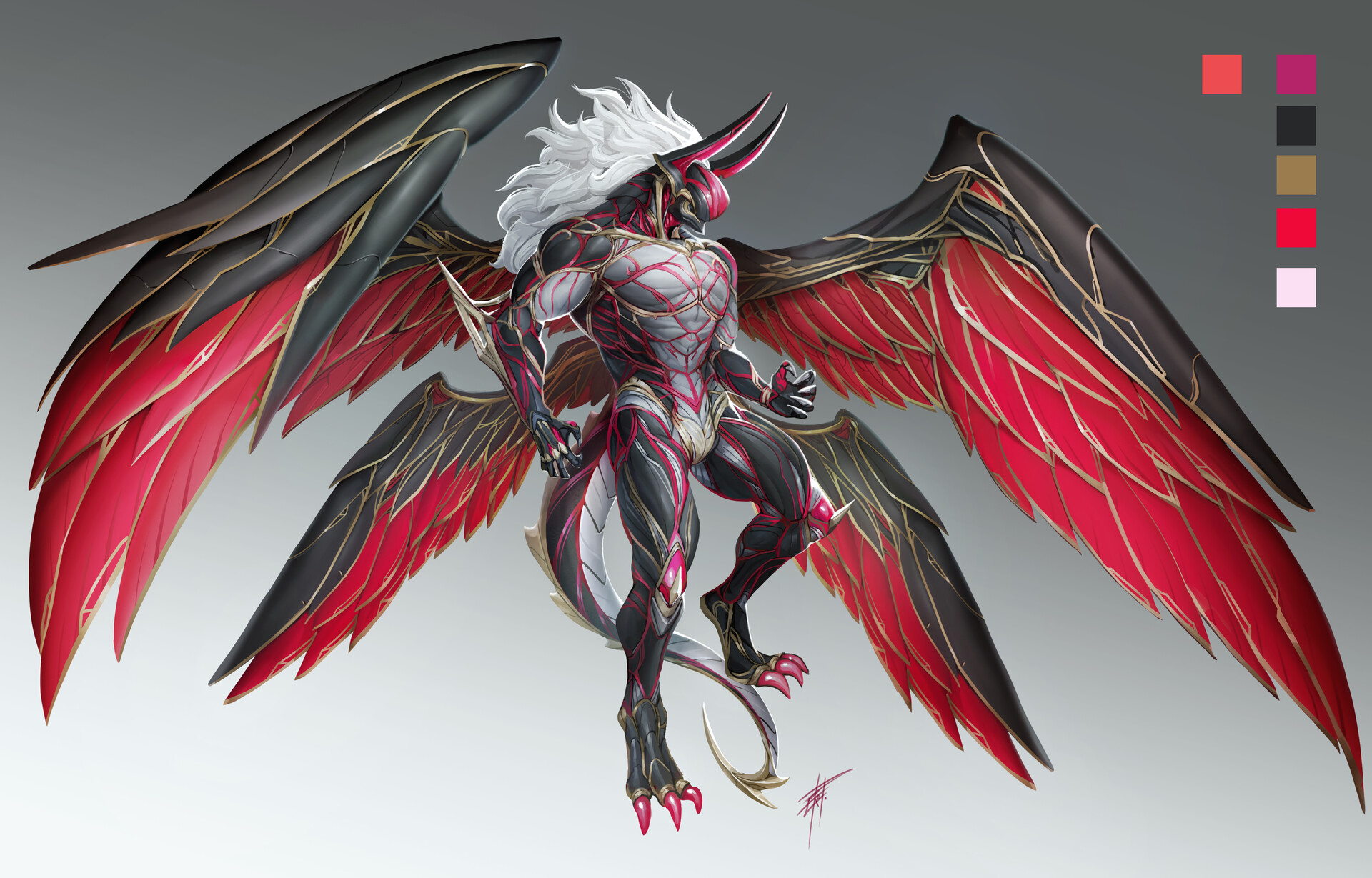 ArtStation - Commission: Metallic Dragon