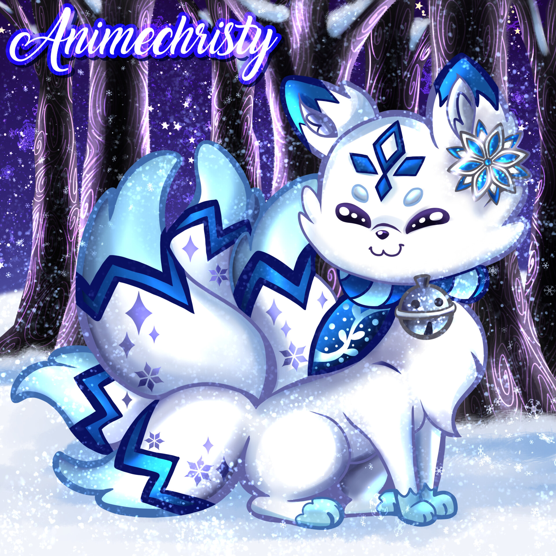 ArtStation - Winter Kitsune (4 Kitsune Seasons mini series).