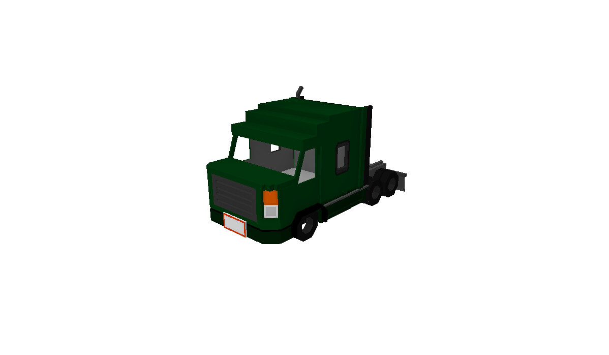ArtStation - Semi Truck Minecraft Model