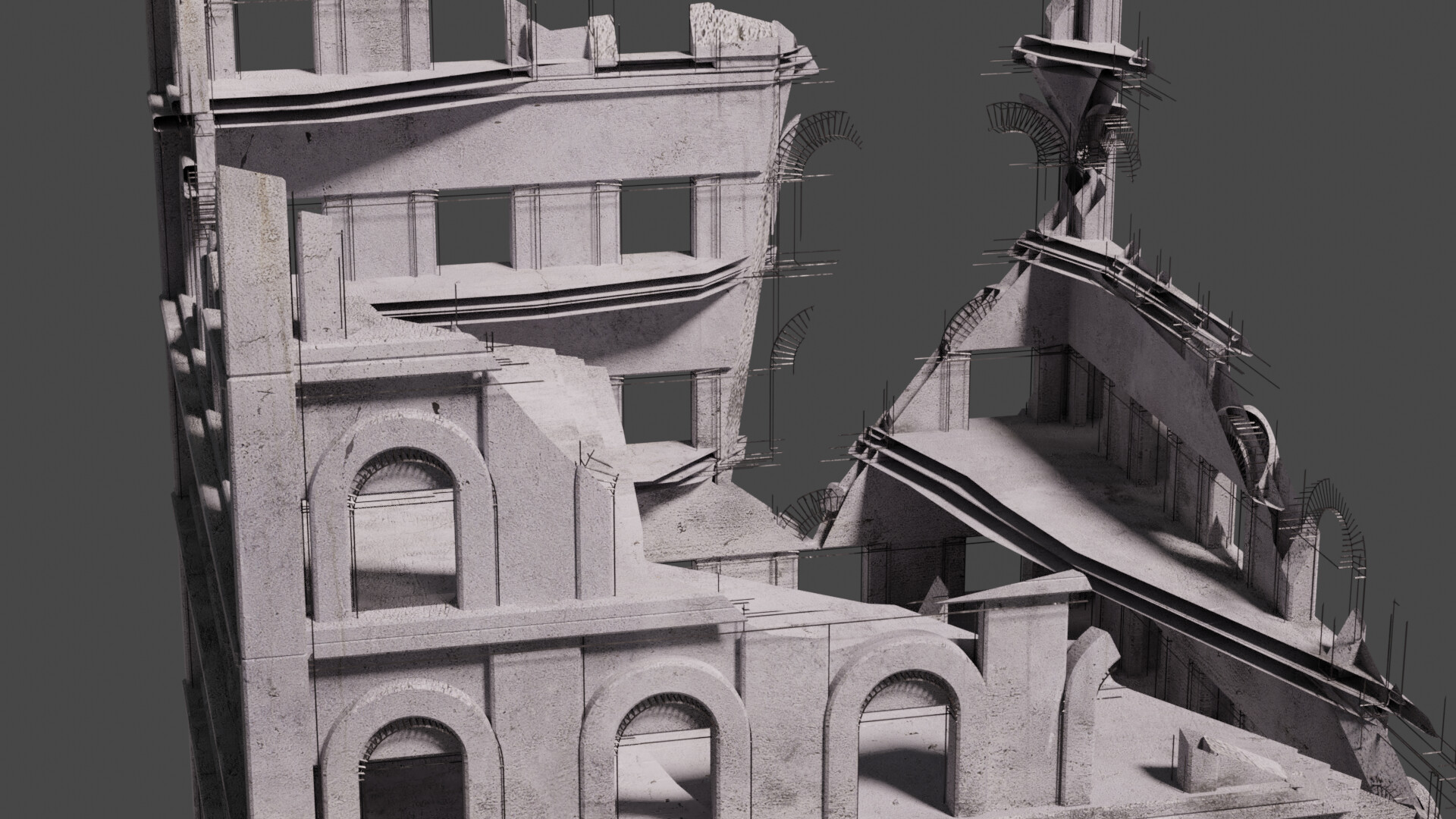 ArtStation - Destroyed Building