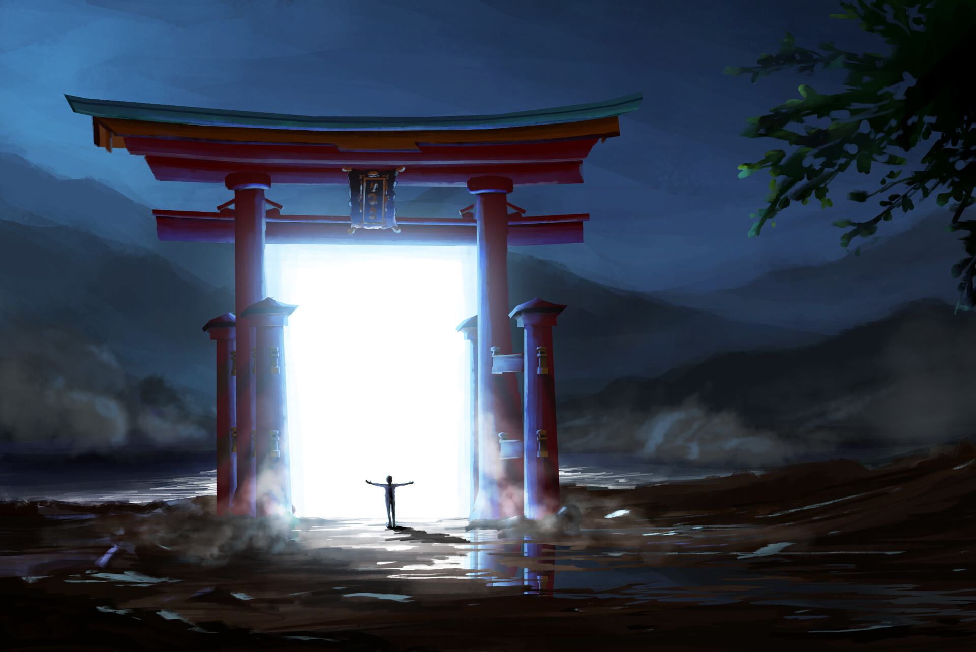 ArtStation - Torii gates in Japan are mysterious.