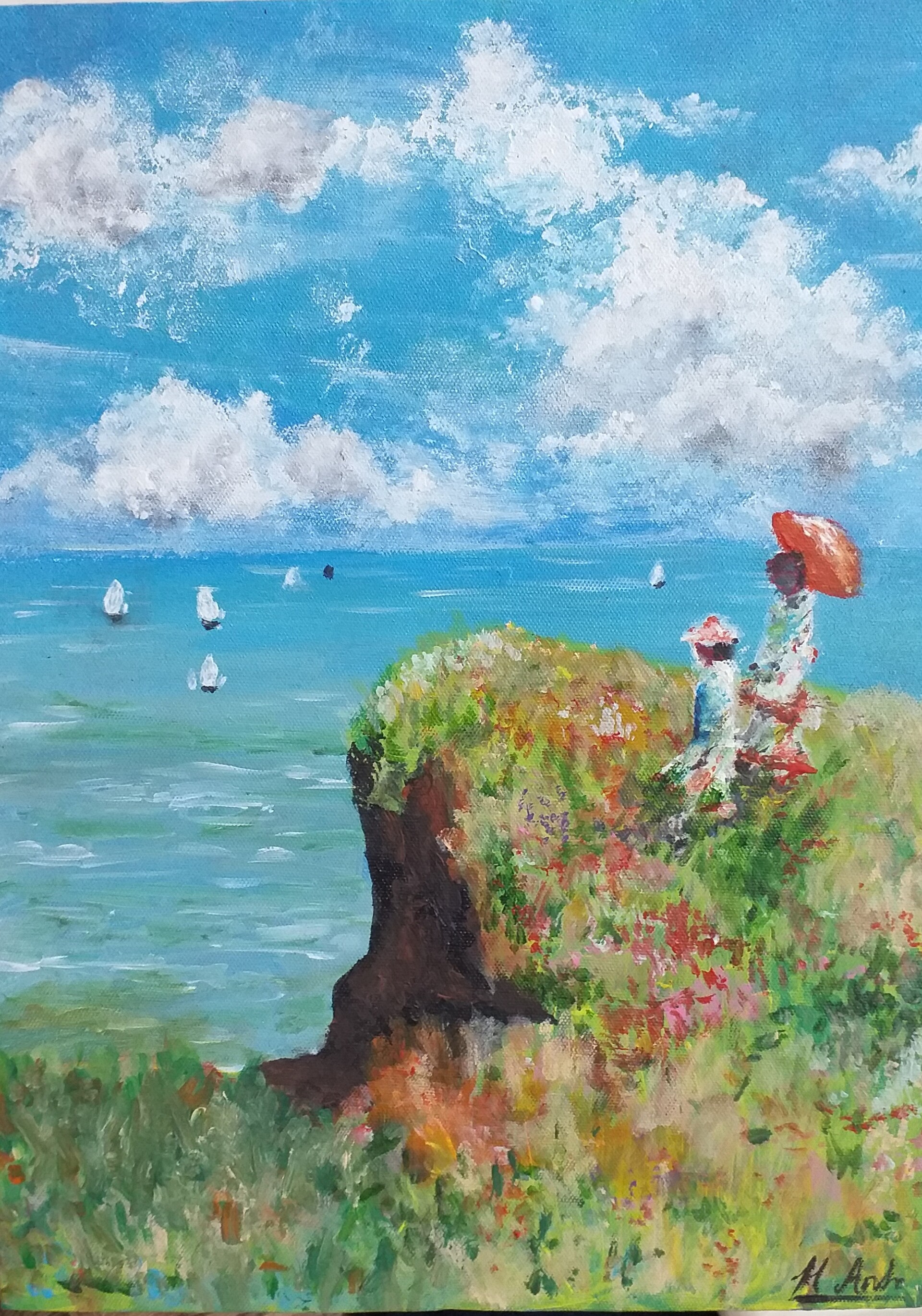 ArtStation - 2 women by the cliff