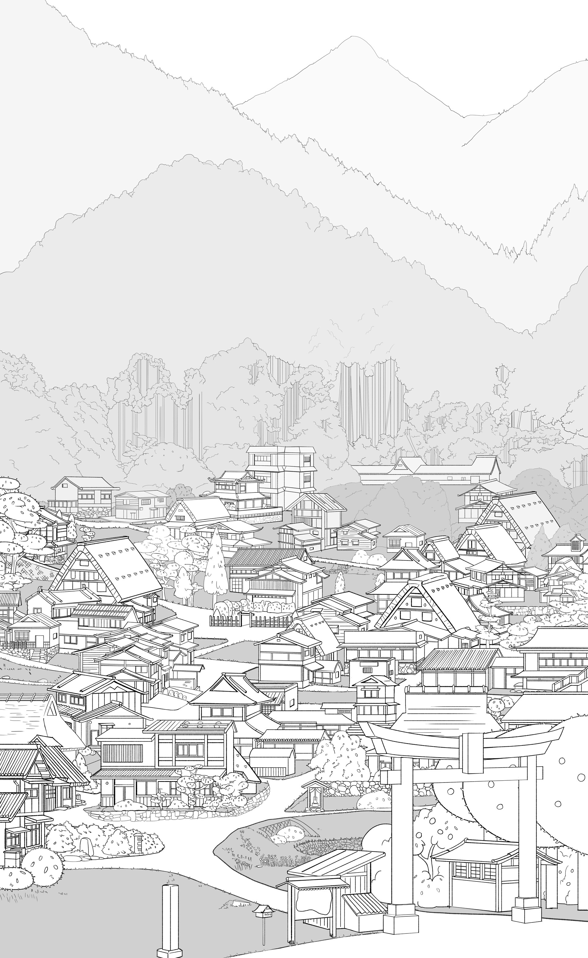 bunnytown coloring pages