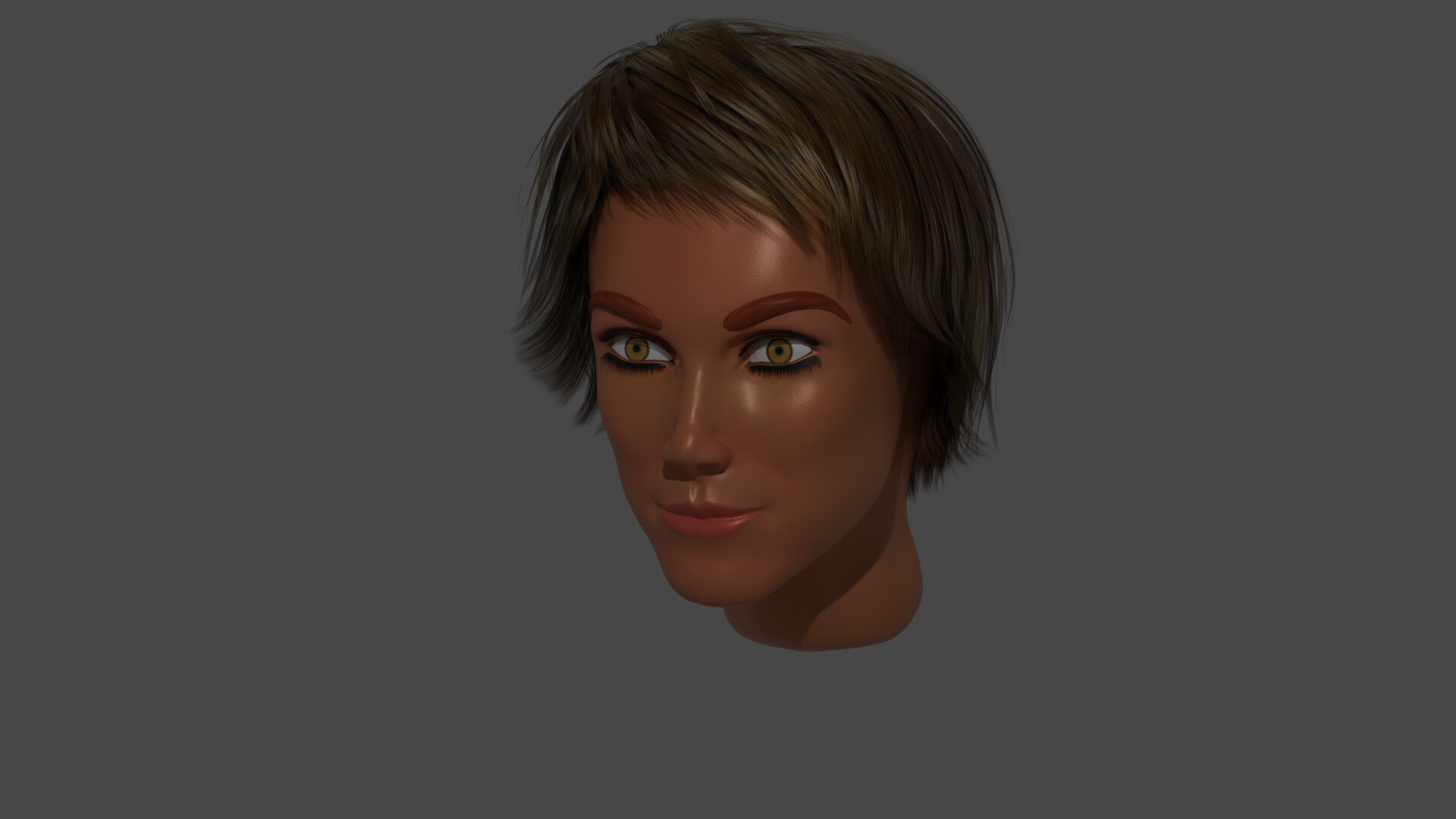 ArtStation - Female head modeling example