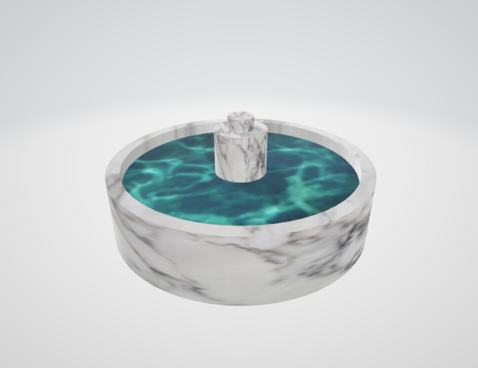 ArtStation - Sunset Mall | Fountain