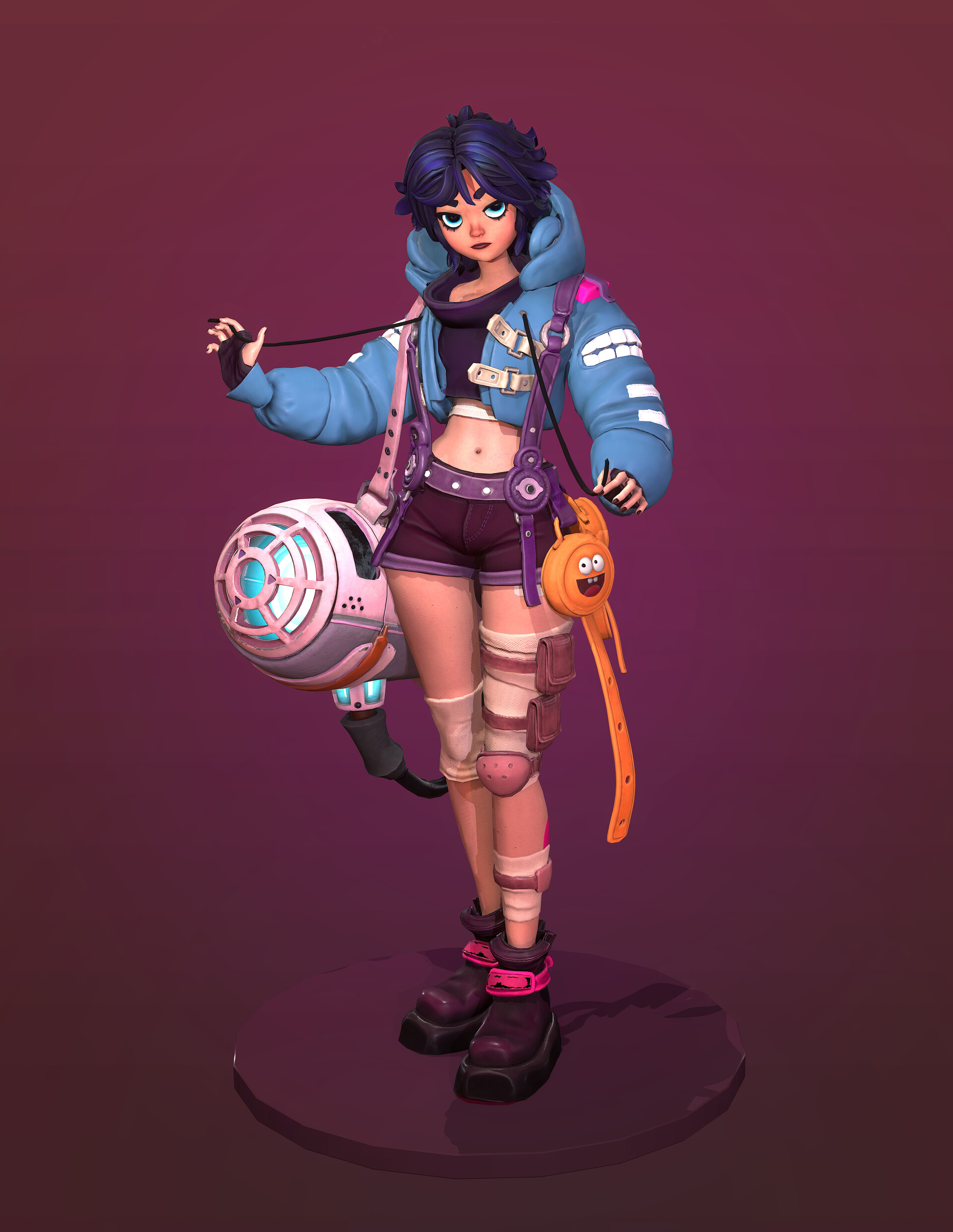 Yulia Bugakova - Girl with Gun | 2020 | Animated model