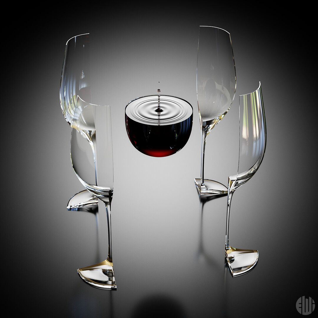 ArtStation - 3D Split Wine and Beer