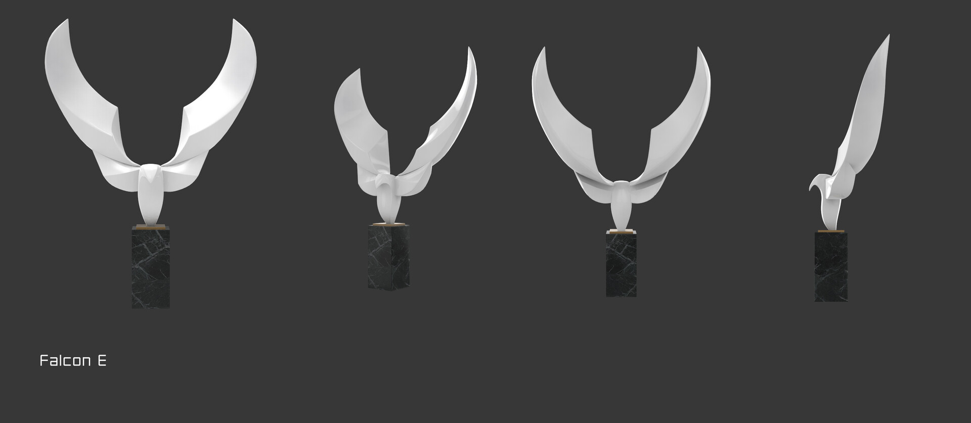 ArtStation - Abstract Falcon Sculpture