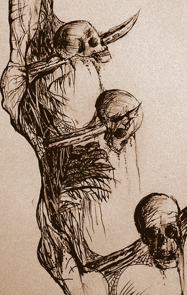 ArtStation - Impaled skulls