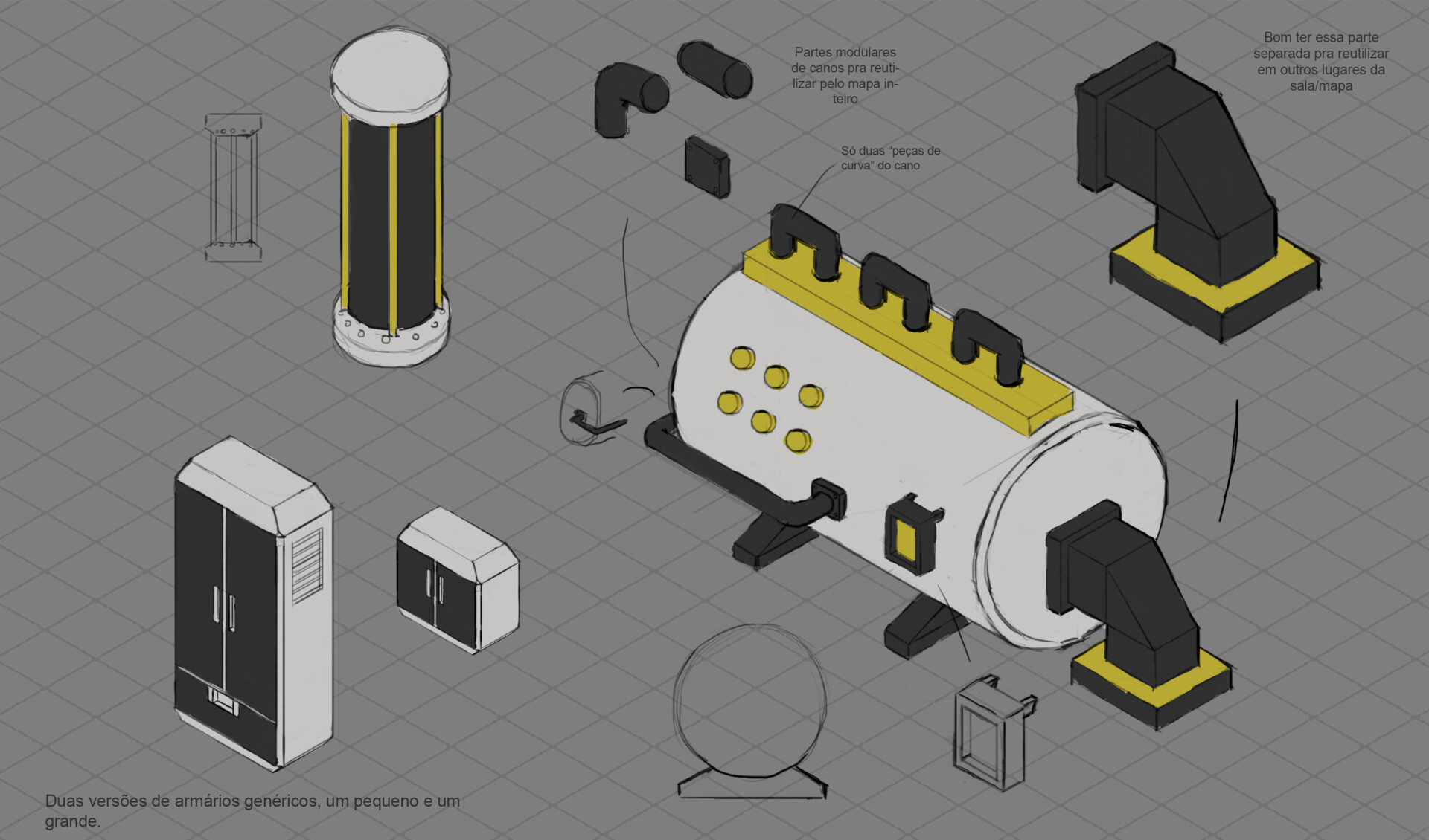 ArtStation - Stylized Spaceship Environment/Objects Concepts
