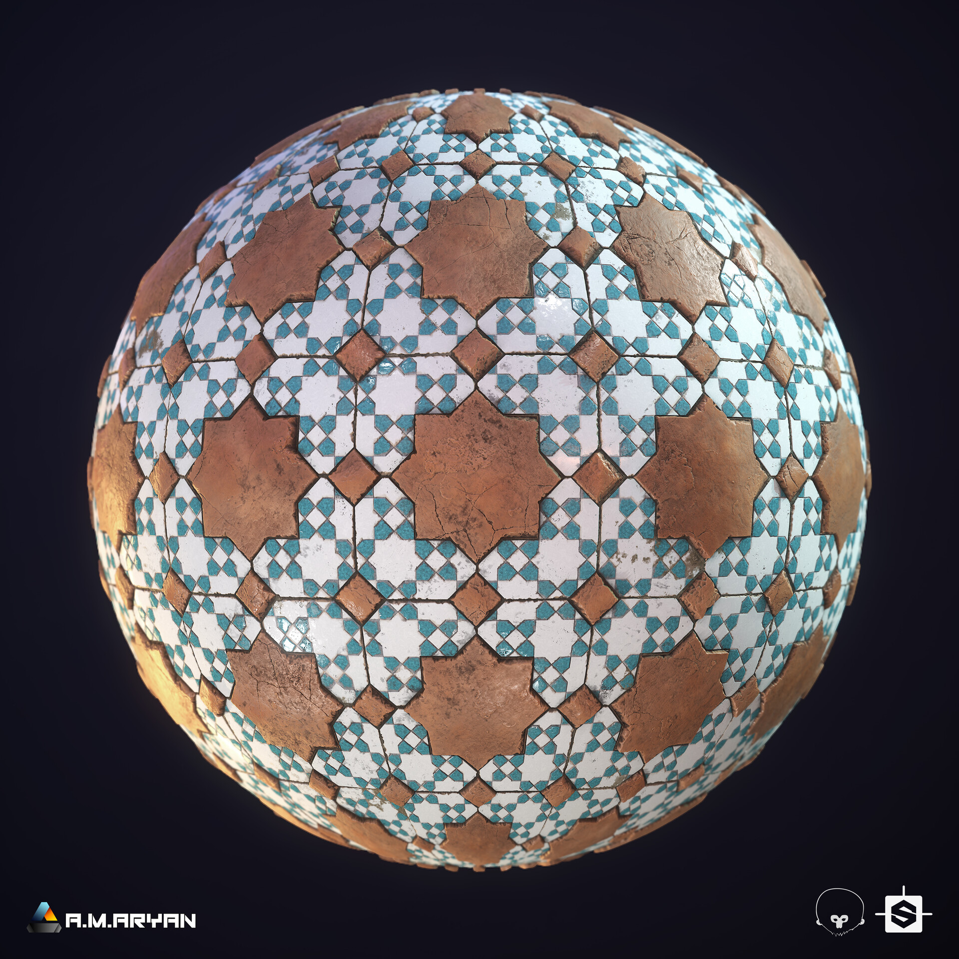 ArtStation - Islamic Pattern Tile 01
