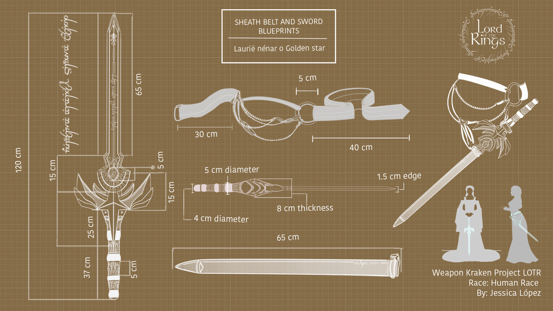 ArtStation - BLUEPRINT QUEEN SWORD