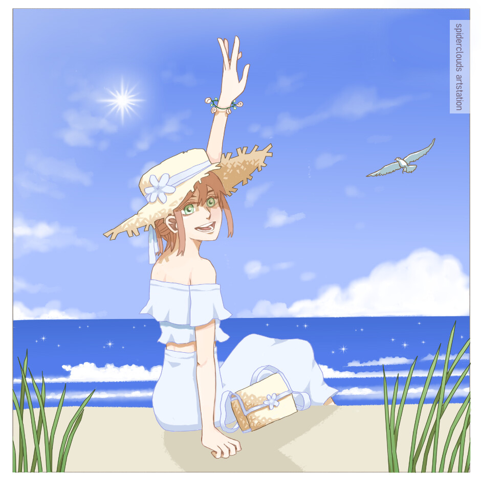 ArtStation - Min at the beach