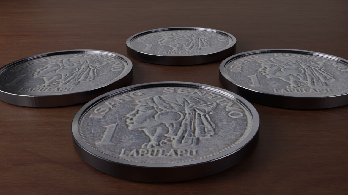 ArtStation - 3D Philippines 3d One Centavos coin