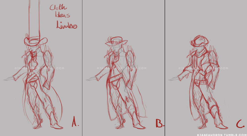 Lindsey W. - Warframe Fanart - Western-Styled Limbo Character Idea