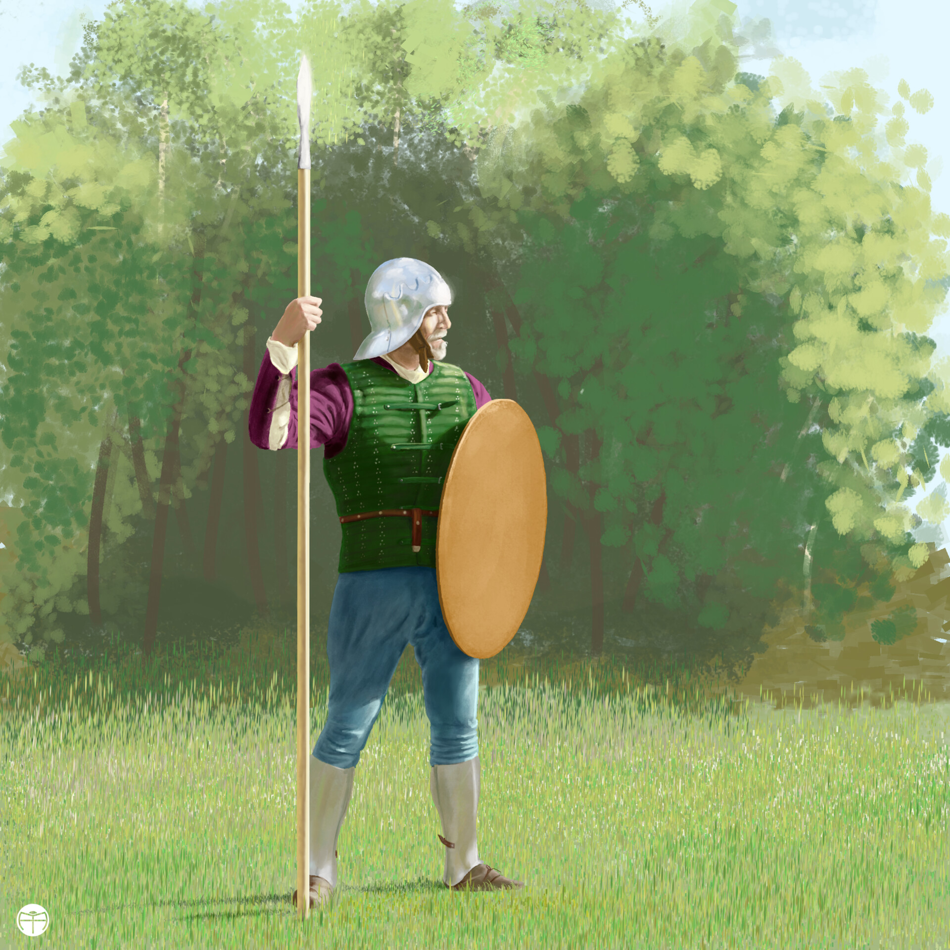 ArtStation - Spearman in brigandine
