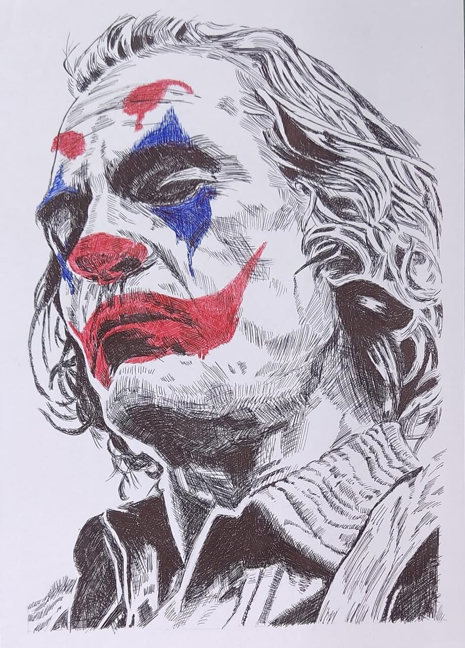 how to draw the joker joaquin phoenix