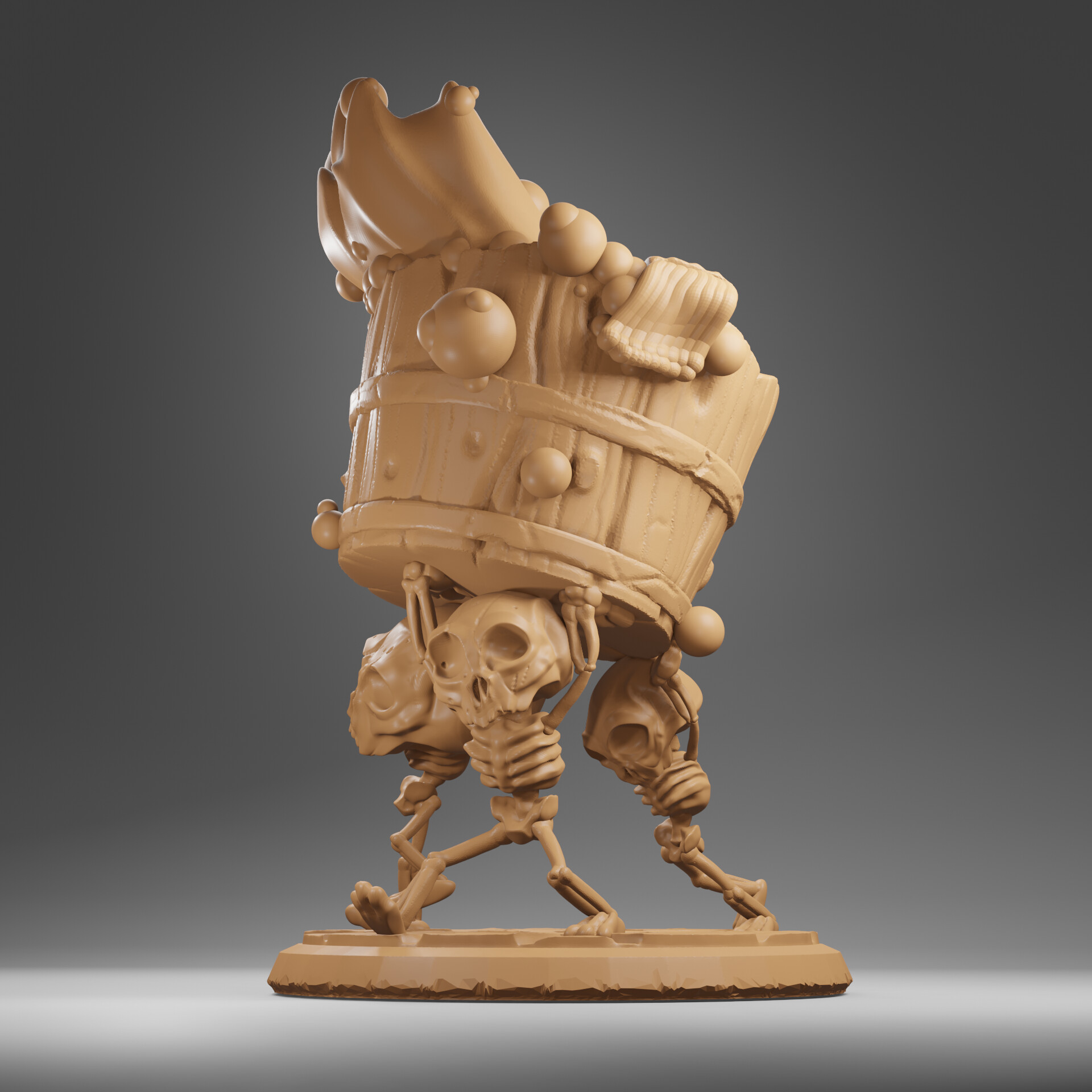 ArtStation - Skeleton Cleaning Crew - 3D Printable Sculpt