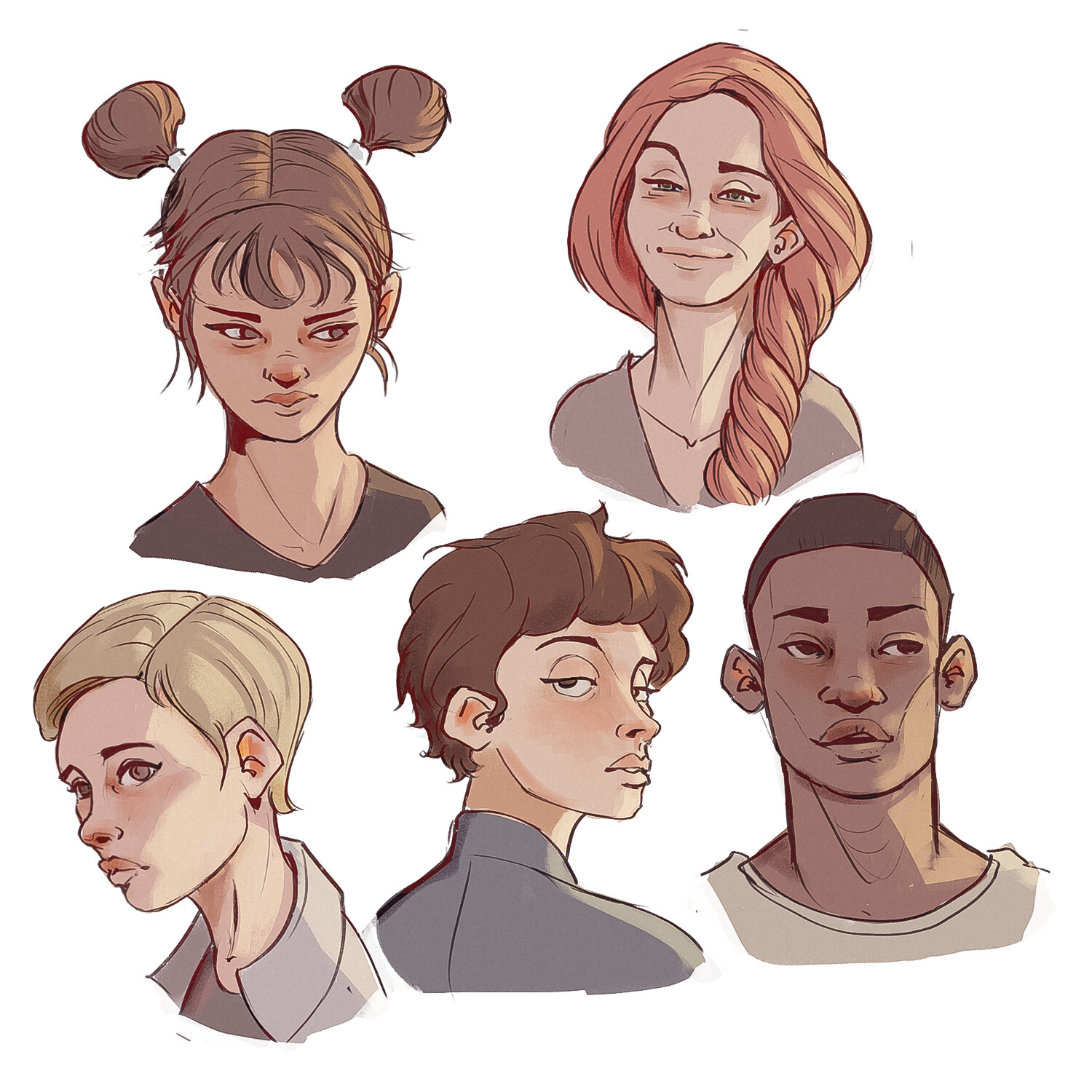 ArtStation - Some face sketches