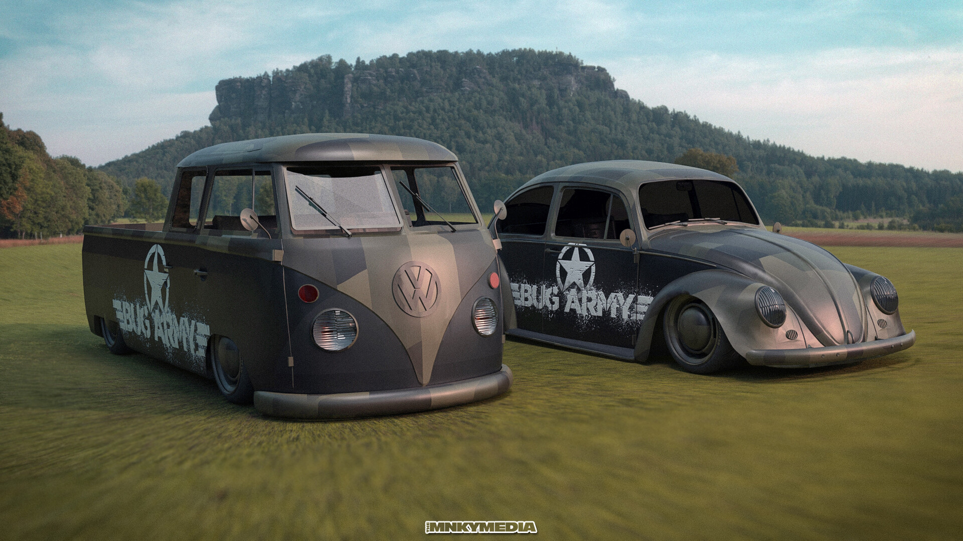 ArtStation - BUG army VW T1 Kombi