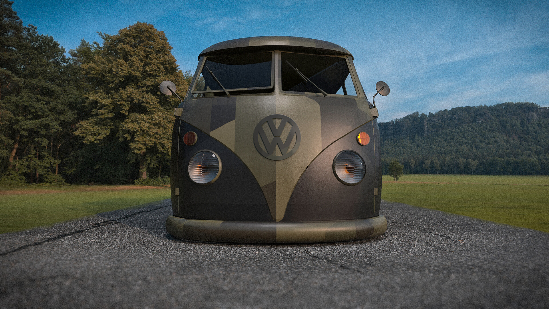 Luis Car Mono - BUG army VW T1 Kombi