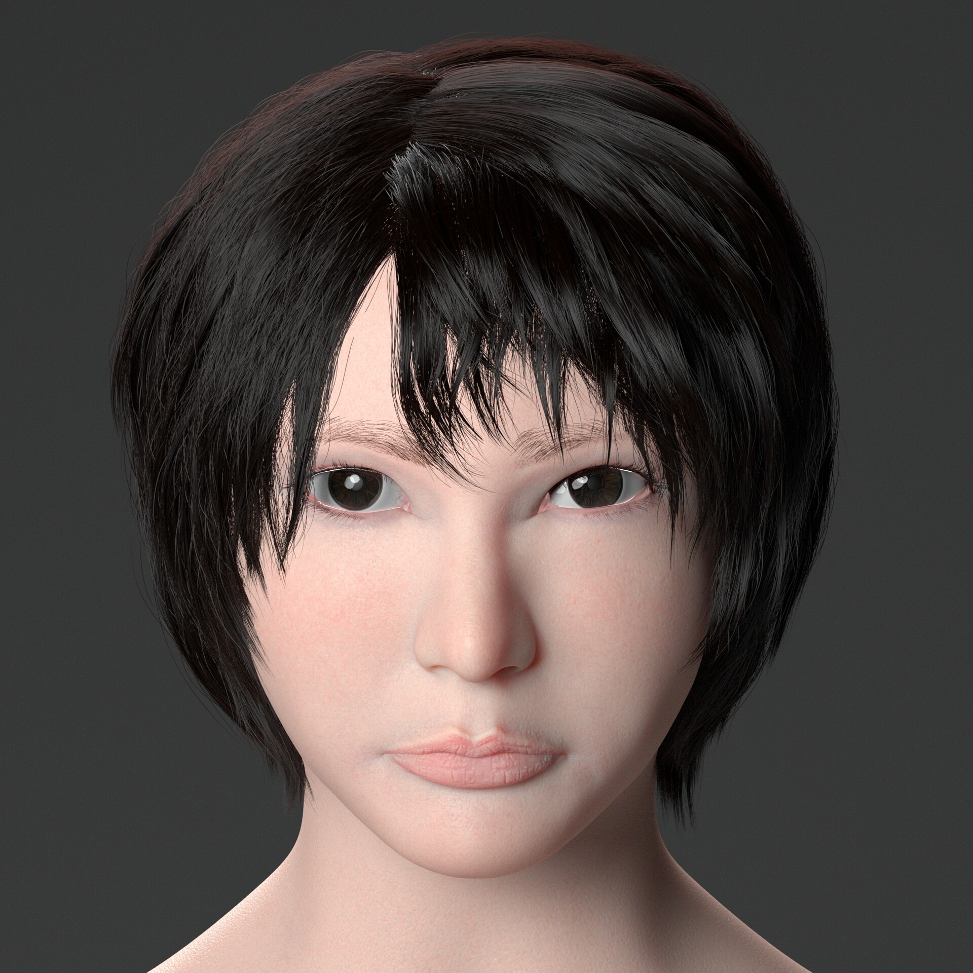 ArtStation - Female Asian Face Model