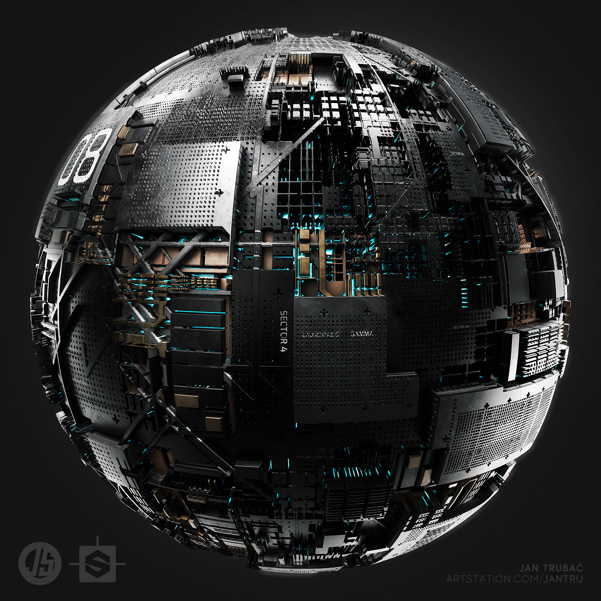 Jan Trubac - portfolio - Sci-fi Panels - JSplacement & Substance Designer