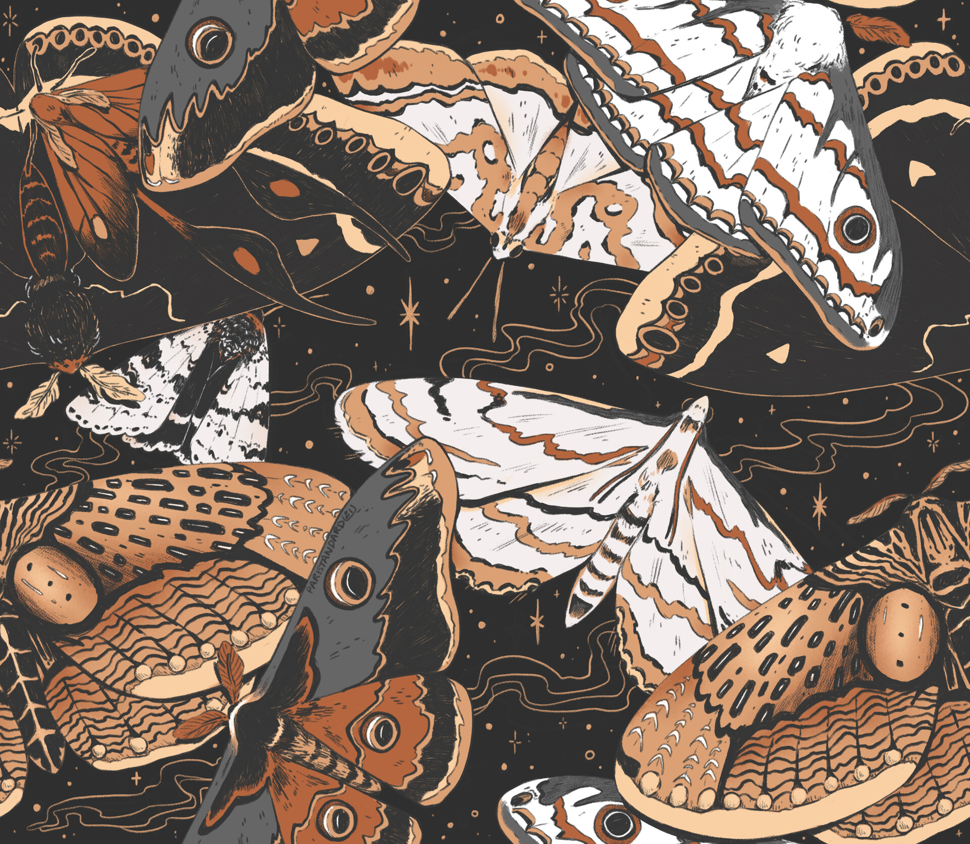ArtStation - Moth pattern