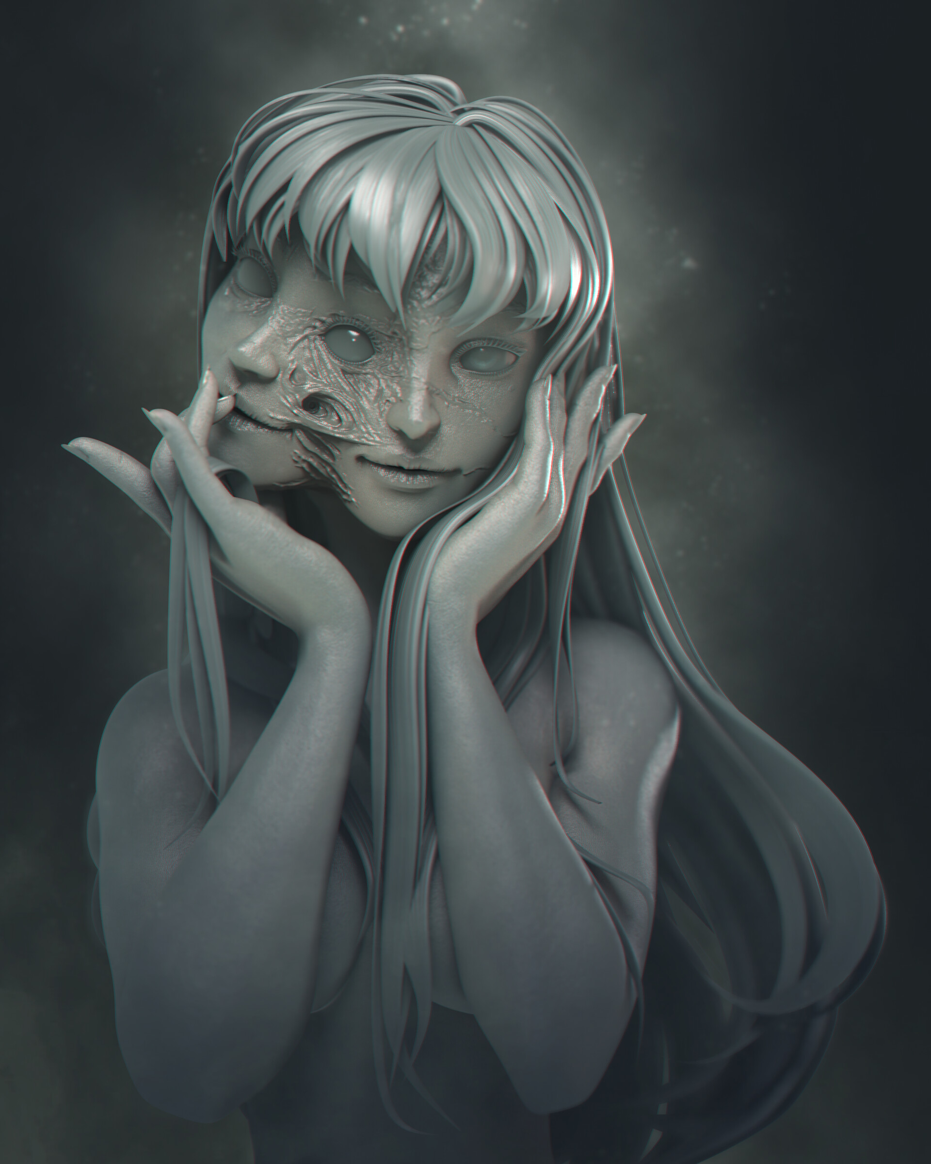 Vedant Wasave - Junji ito tomie 3D fanart