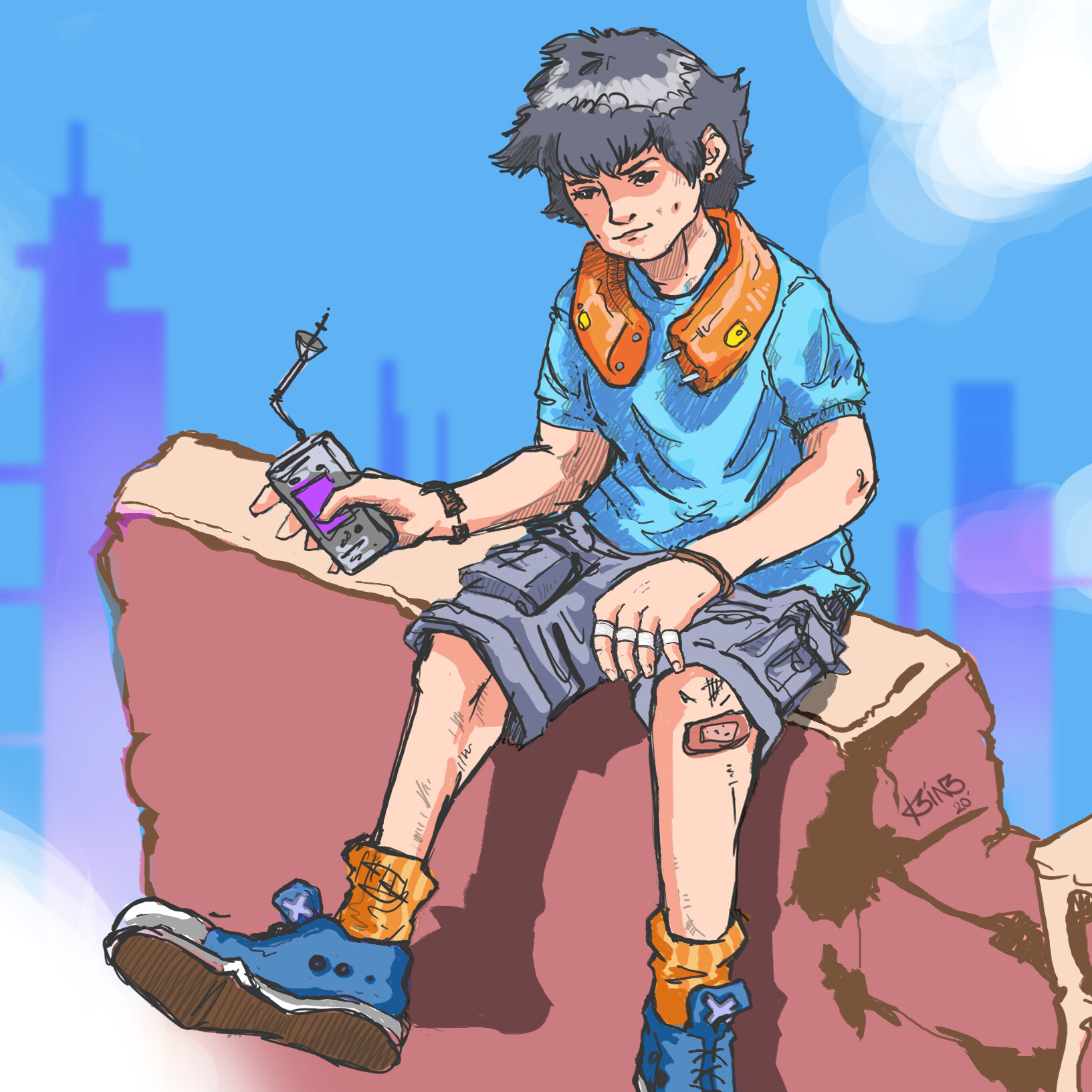 ArtStation - Cyber city kid.