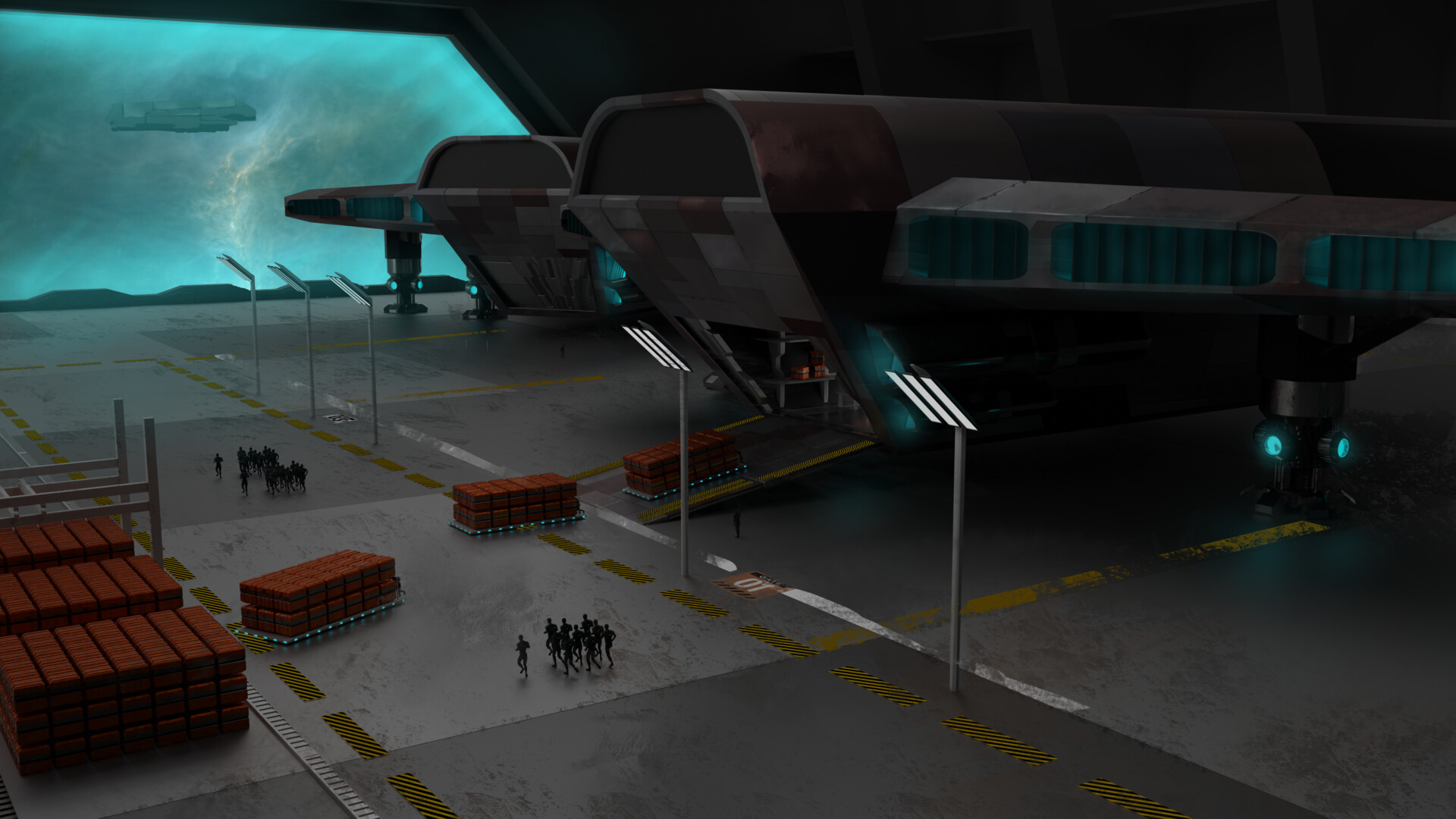 ArtStation - Concept loading bay
