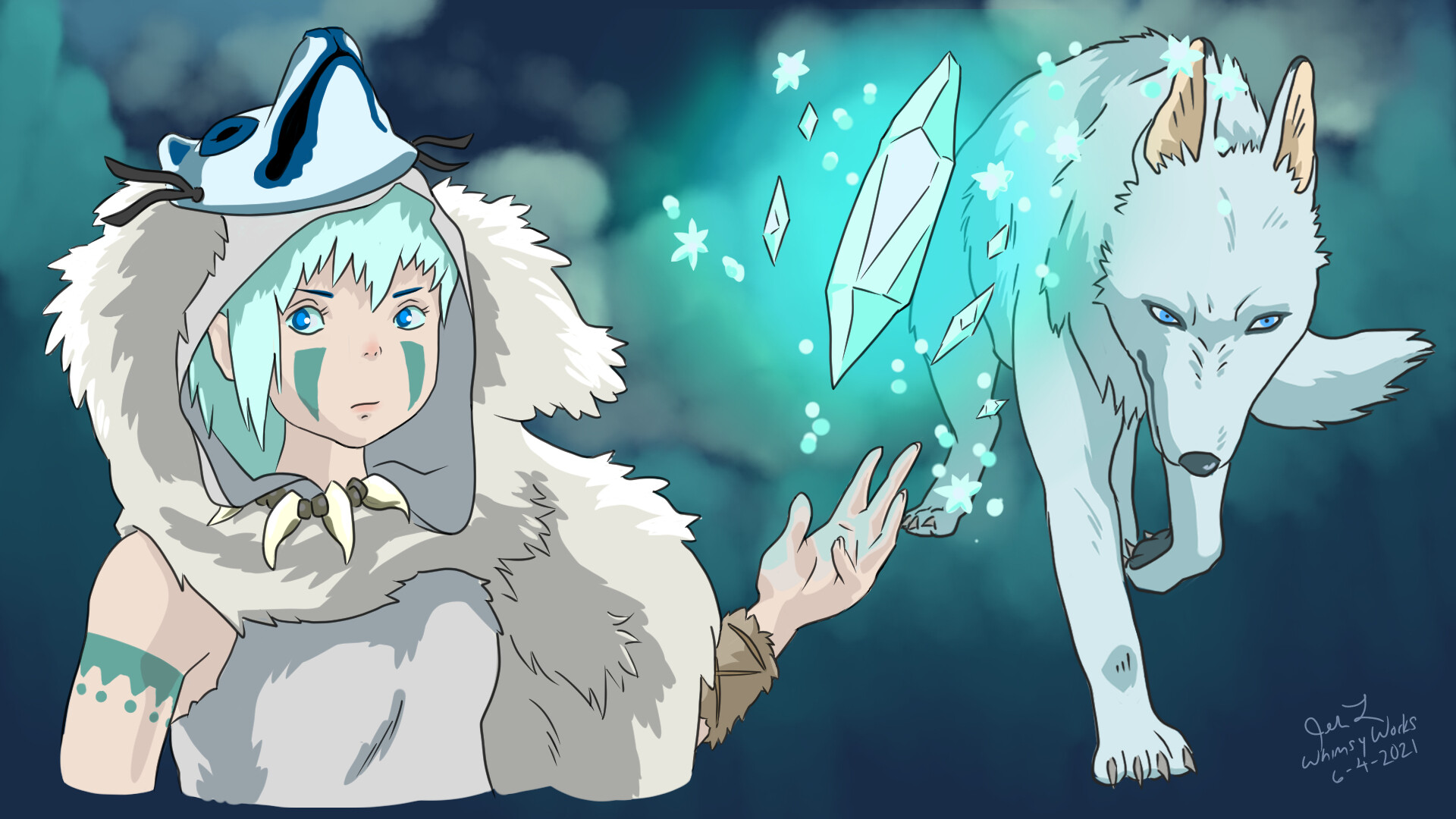 ArtStation - Ice OC in Ghibli Style