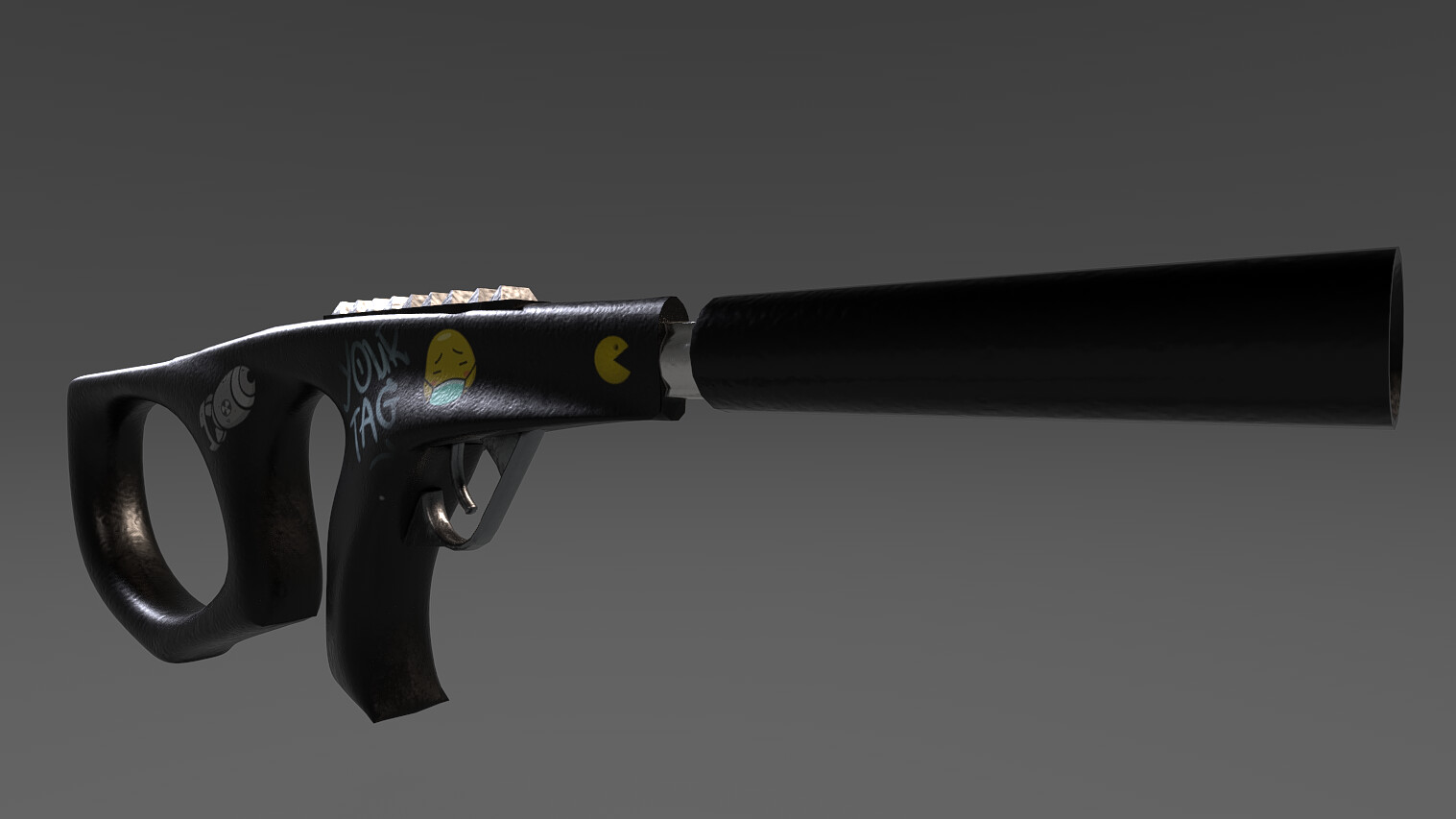 ArtStation - Strange weapon 3d model attempt.