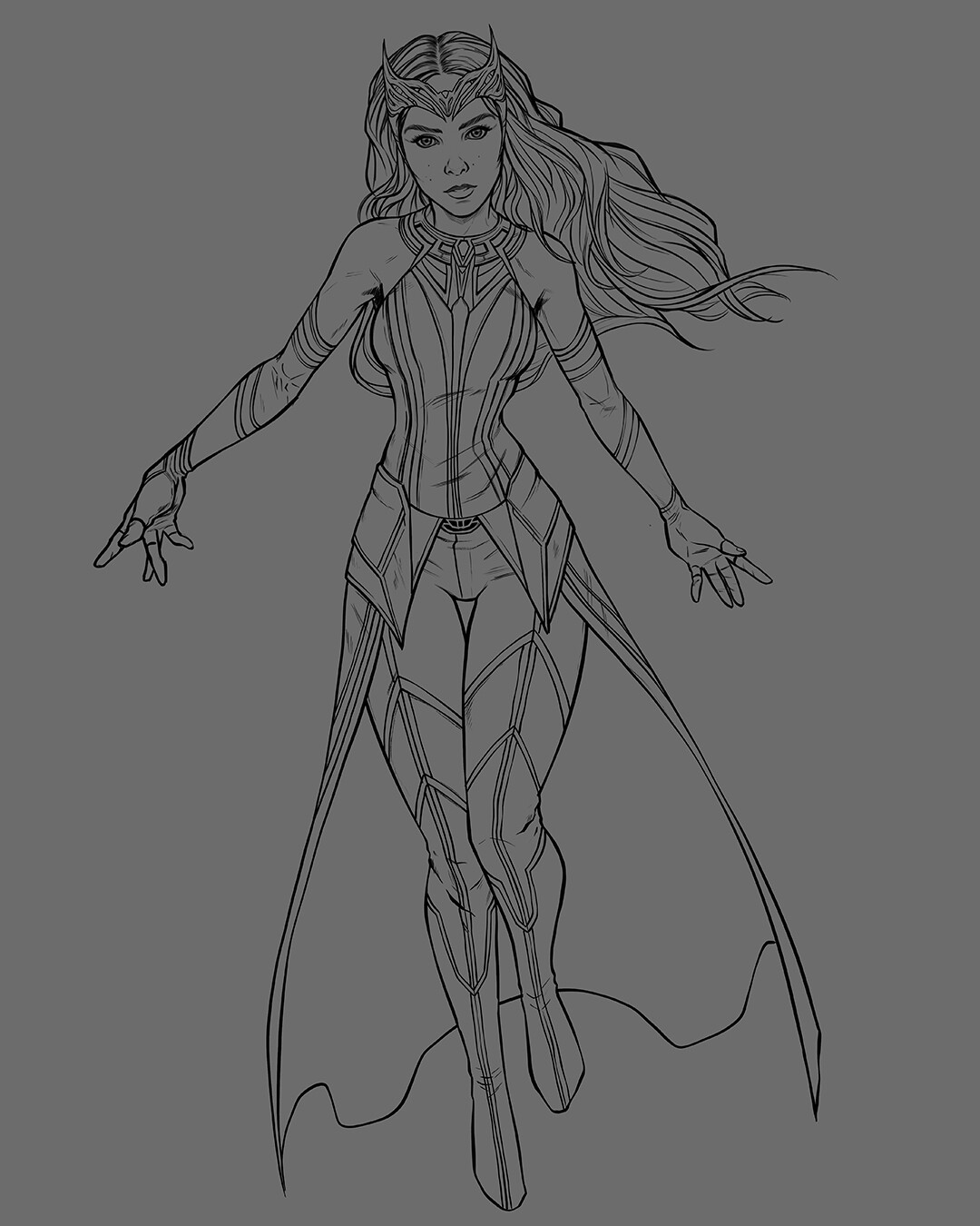 scarlet witch coloring pages