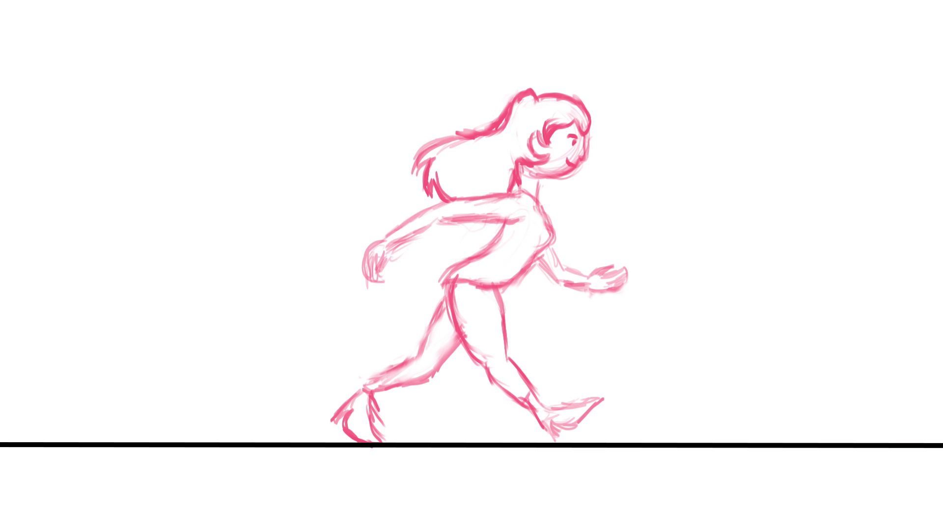 female walk cycle reference