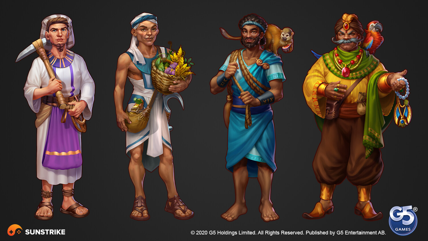 SunStrike Studios - Jewels of Egypt characters