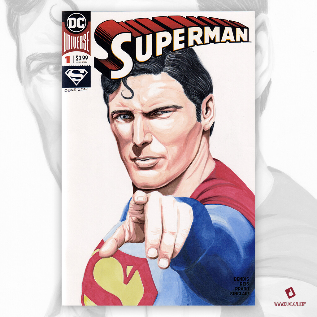 ArtStation - Superman Christopher Reeve Original Art Sketch Cover